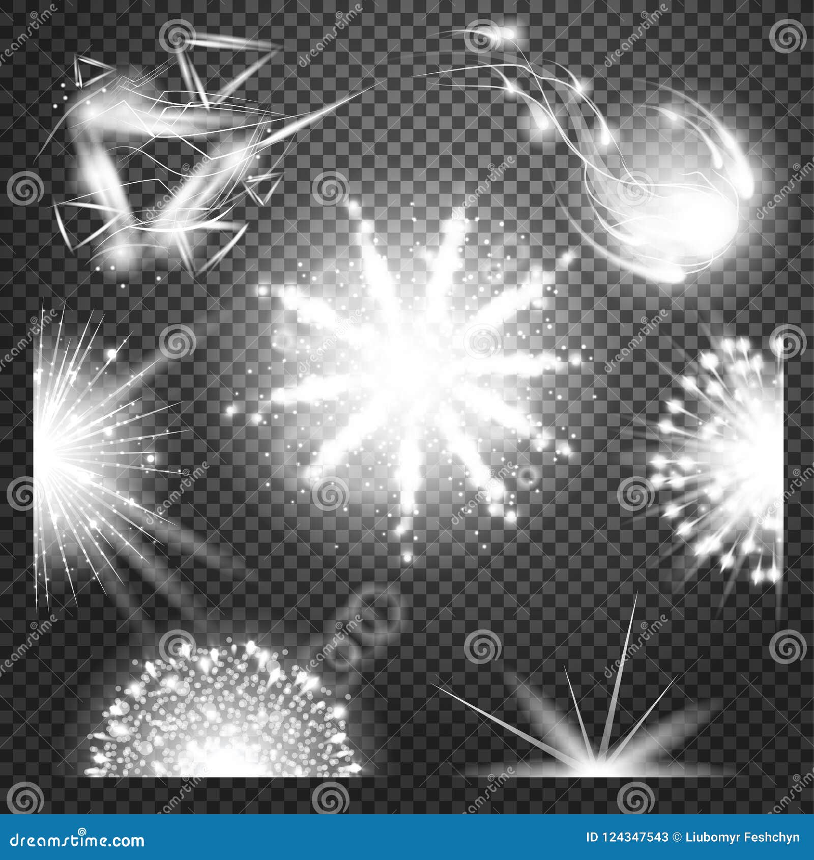 Vector Special Effects Collection. Set of Various Light Effects and ...