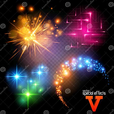 Vector Special Effects Set 5 Stock Vector - Illustration of modern ...