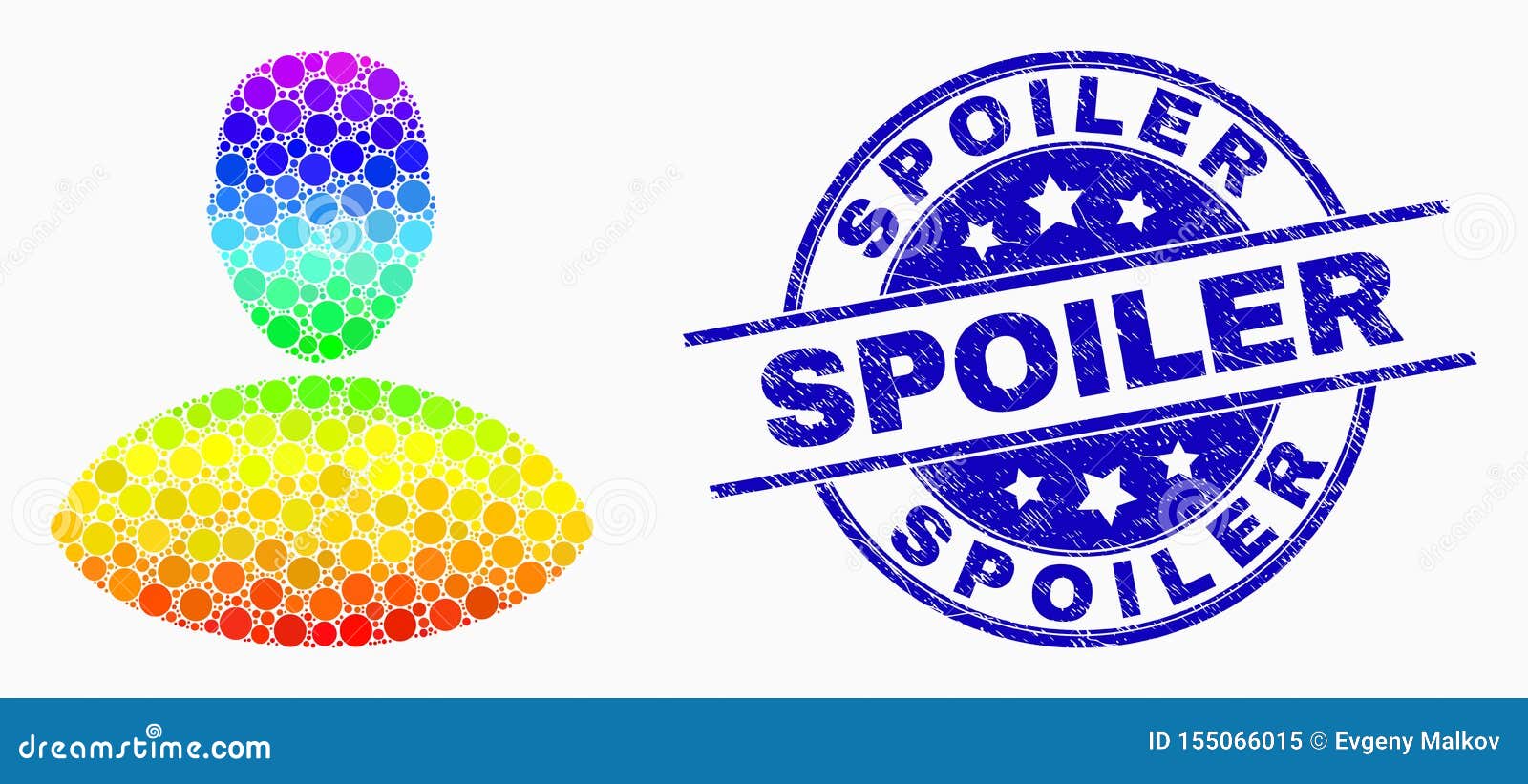 Vector Spectral Dot Boy Icon and Scratched Spoiler Seal Stock Vector ... Vector Spectral Dot Boy Icon and Scratched Spoiler Seal Stock Vector ...
