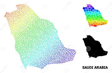 Vector Spectral Pixel Map of Saudi Arabia Stock Vector - Illustration ...