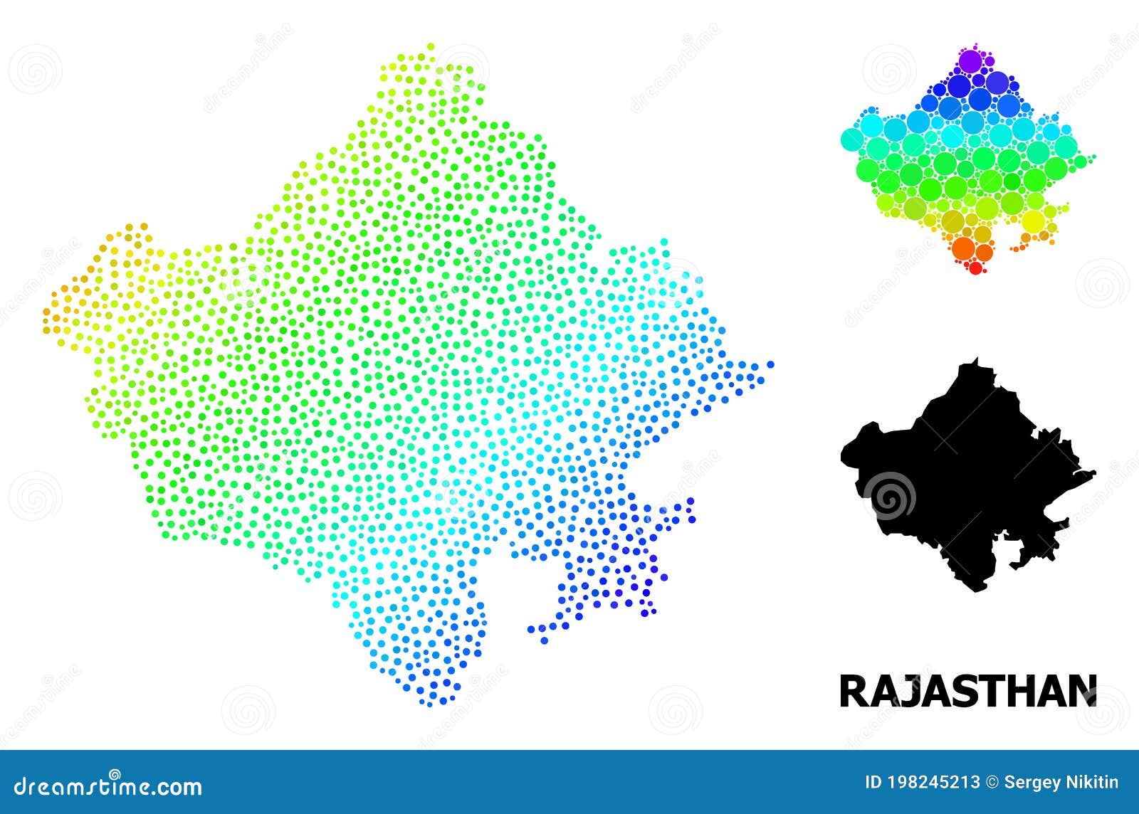 Rajasthan Map. Political And Administrative Map Of Rajasthan With ...