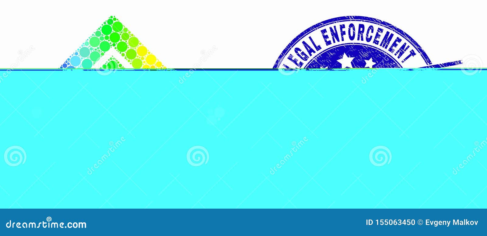 Vector Spectrum Dotted Post Office Icon and Scratched Illegal ...