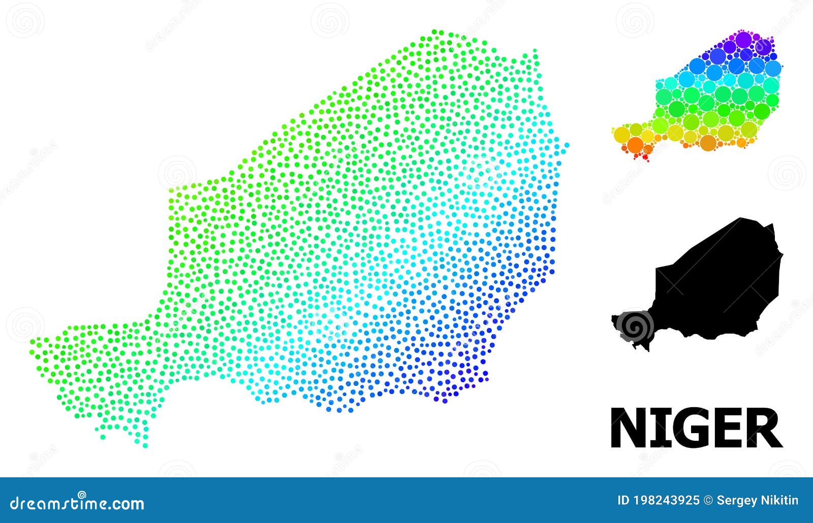 Niger Map. Black Silhouette Country Map Isolated On White Background ...