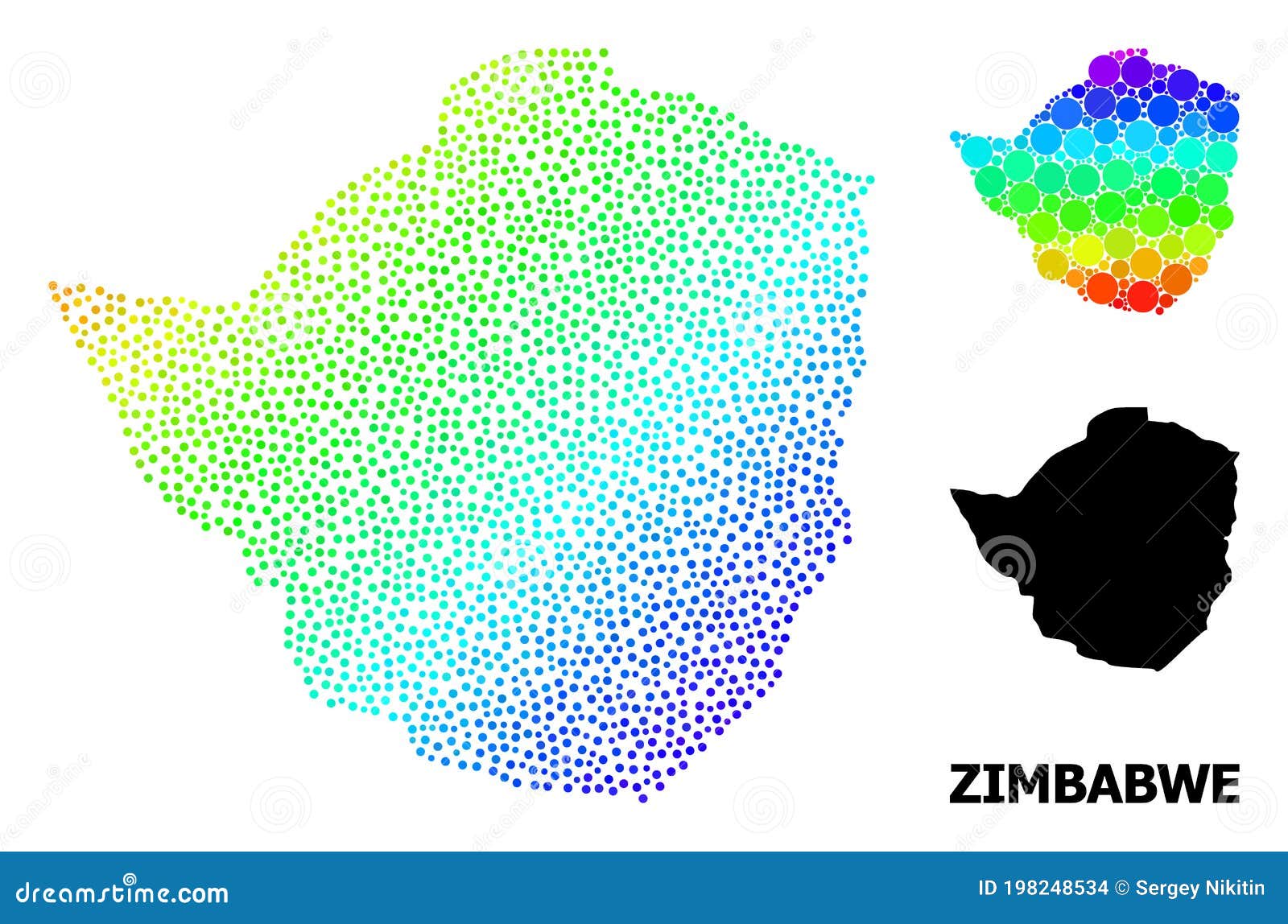 Zimbabwe Map, Black And White Detailed Outline Regions Of The Country ...