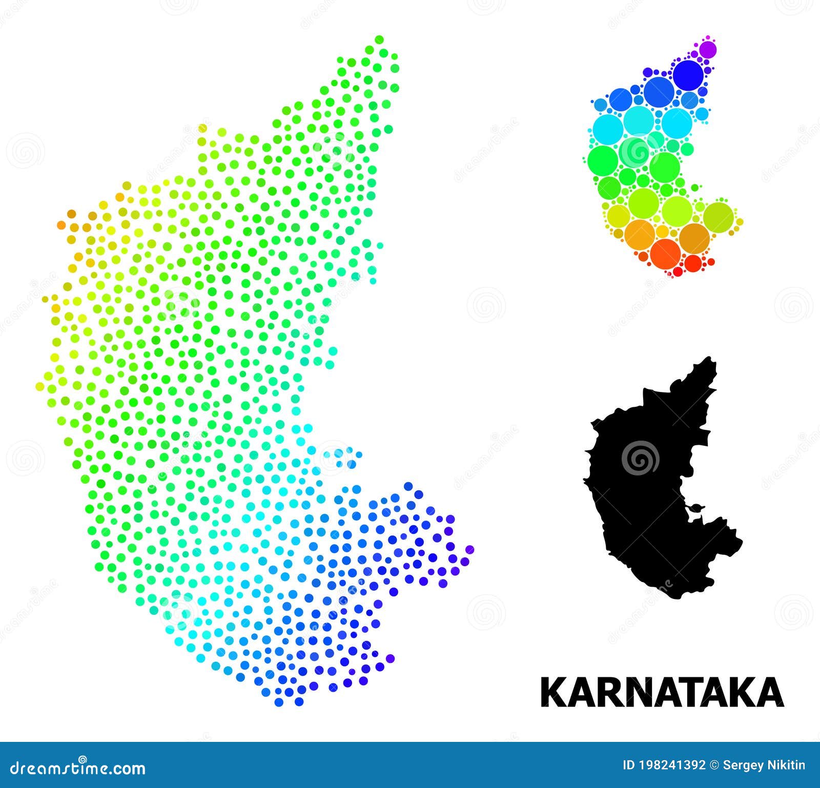 Vector Spectrum Pixelated Map of Karnataka State Stock Vector ... Vector Spectrum Pixelated Map of Karnataka State Stock Vector ...