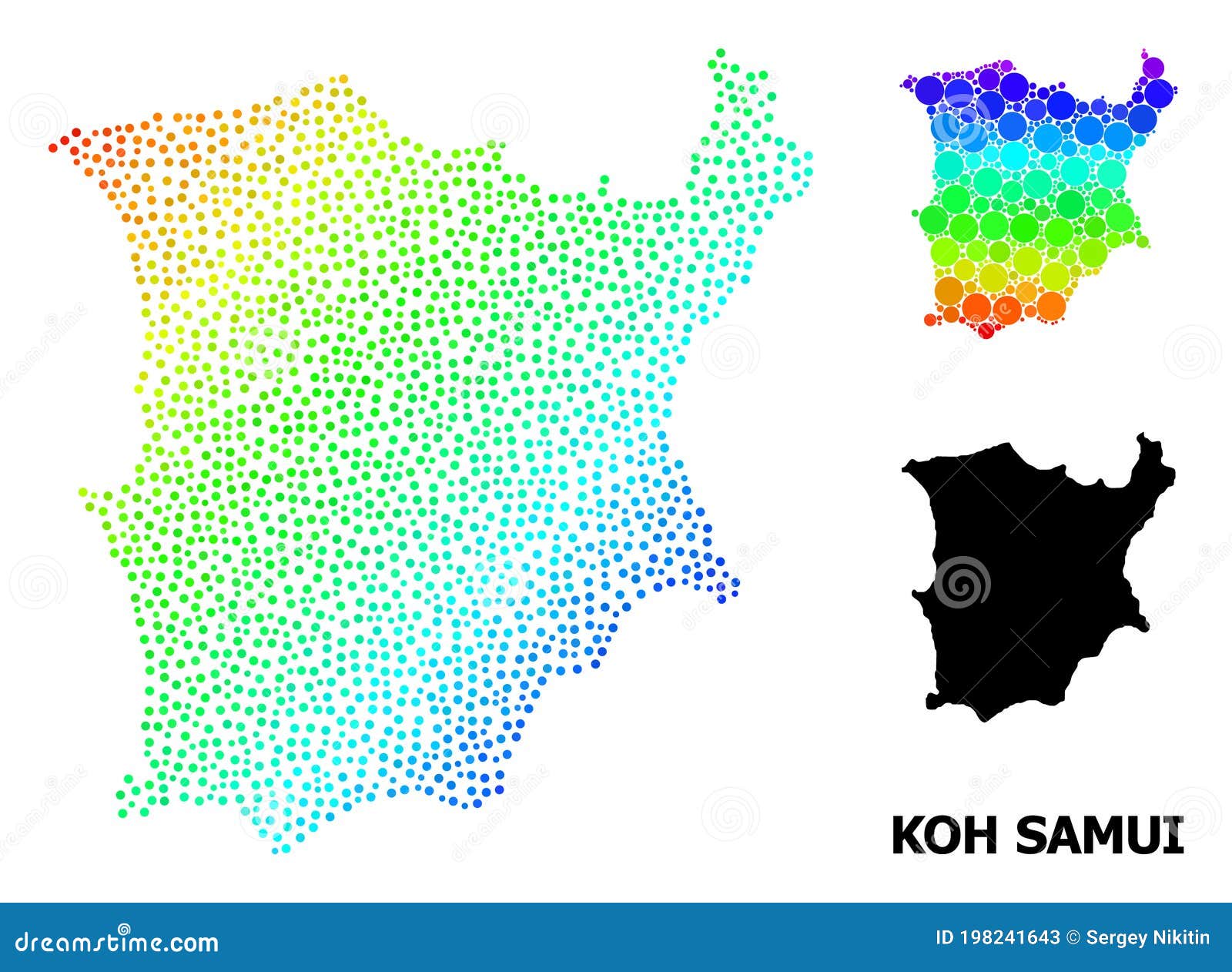 Ko Samui Round Logo. Vector Illustration | CartoonDealer.com #205017626
