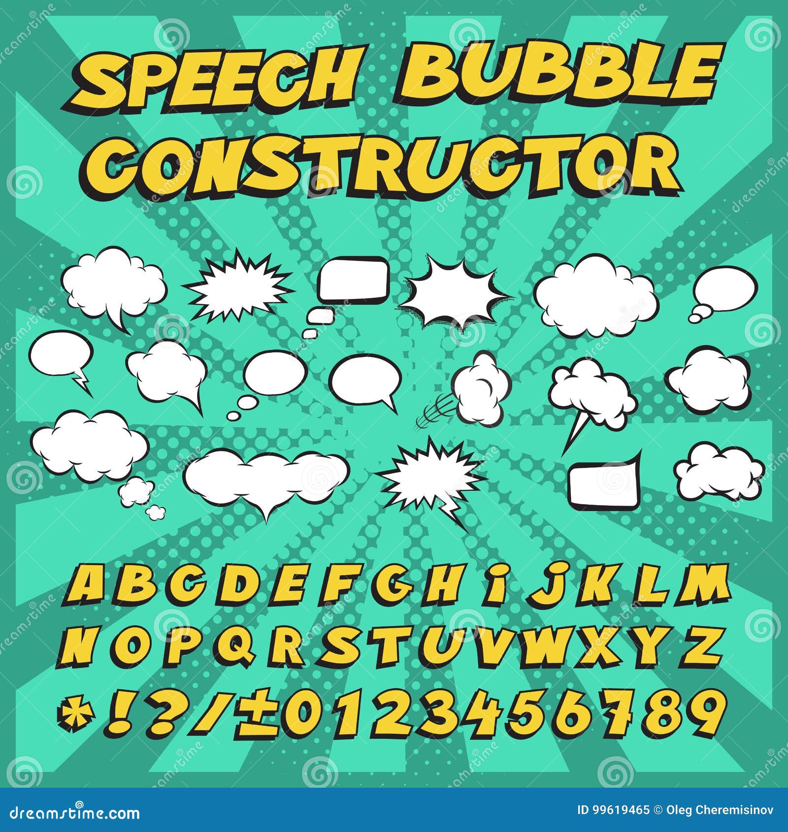 Vector Speech Bubble Constructor. Make Your Own Speech Bubble. Stock ...