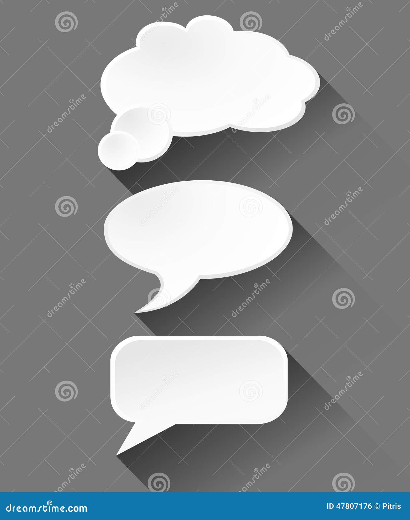Vector Speech Bubble on Grey Background Stock Vector - Illustration of ...