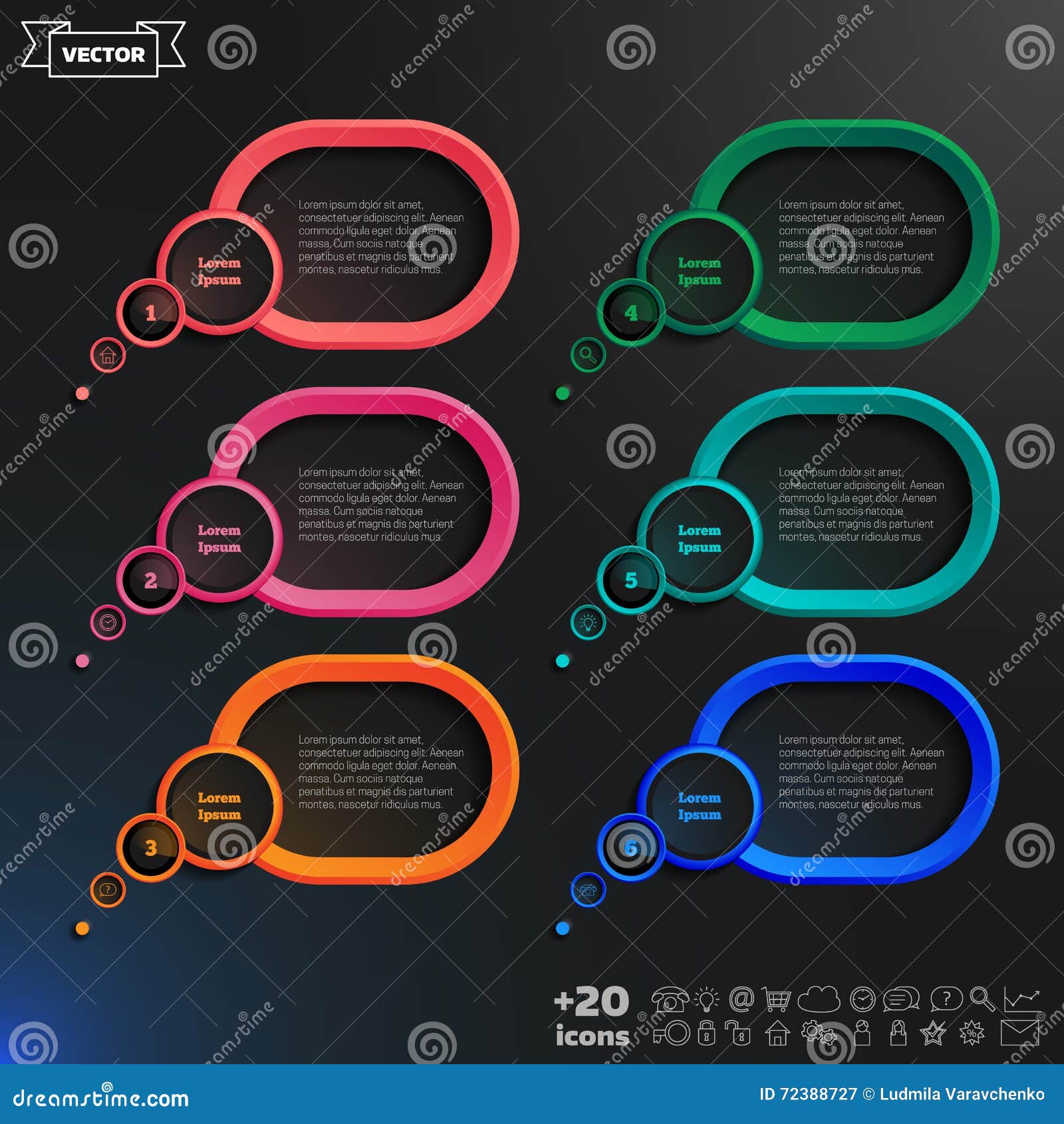 Vector Speech Bubble Infographic Elements. Stock Vector - Illustration ...