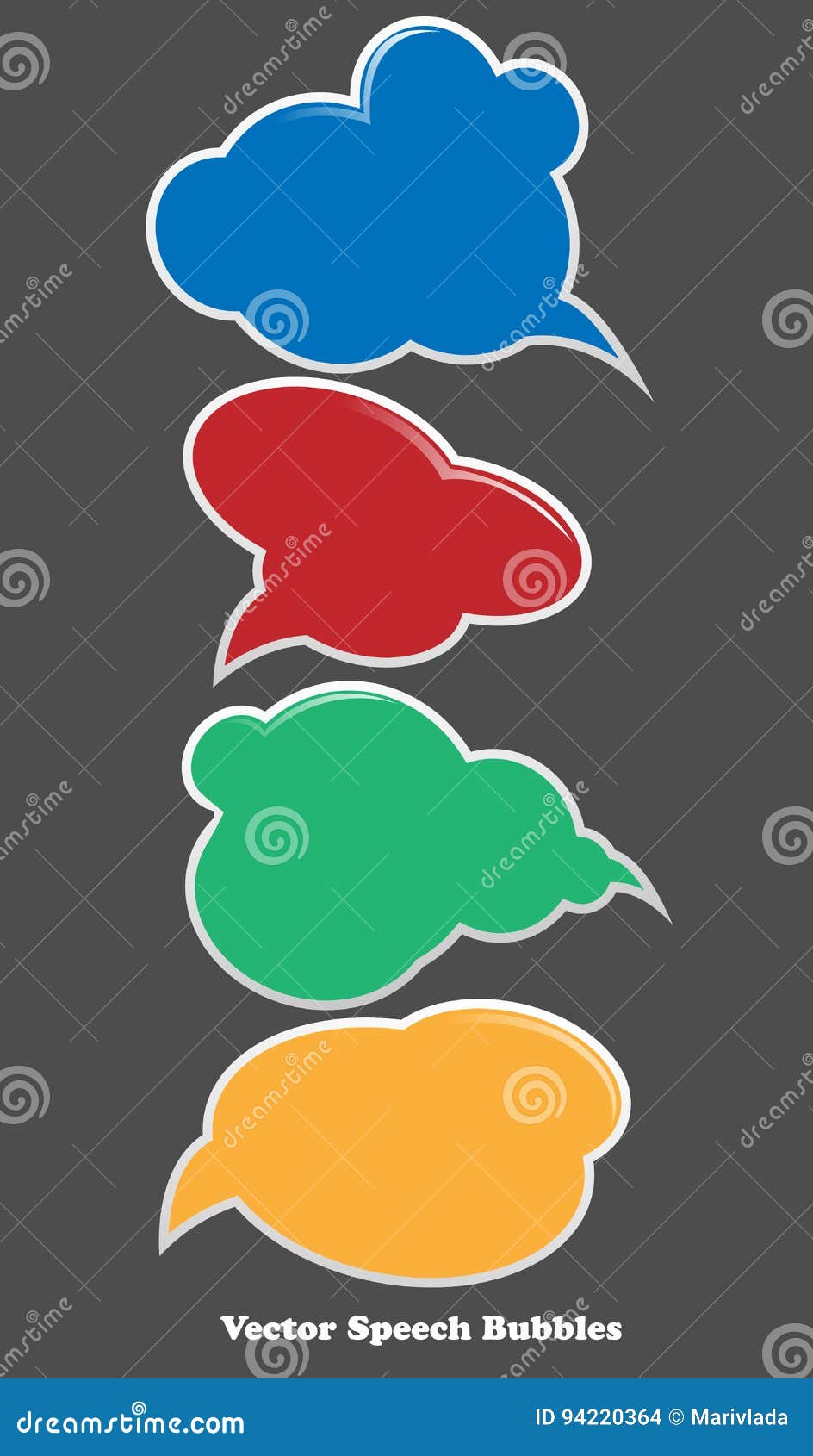 Vector speech bubbles set stock vector. Illustration of creative - 94220364
