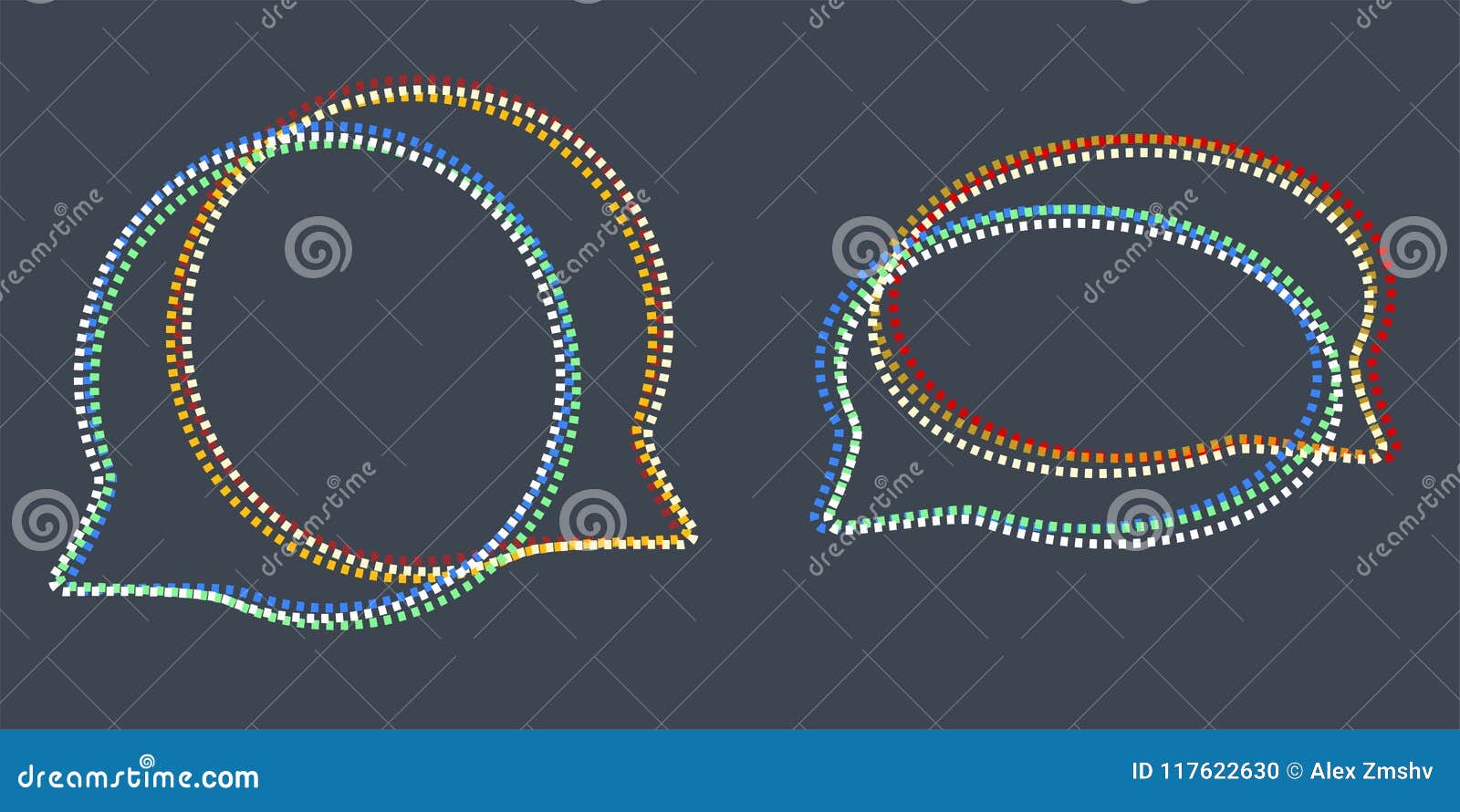 Vector speech stickers stock vector. Illustration of speak - 117622630