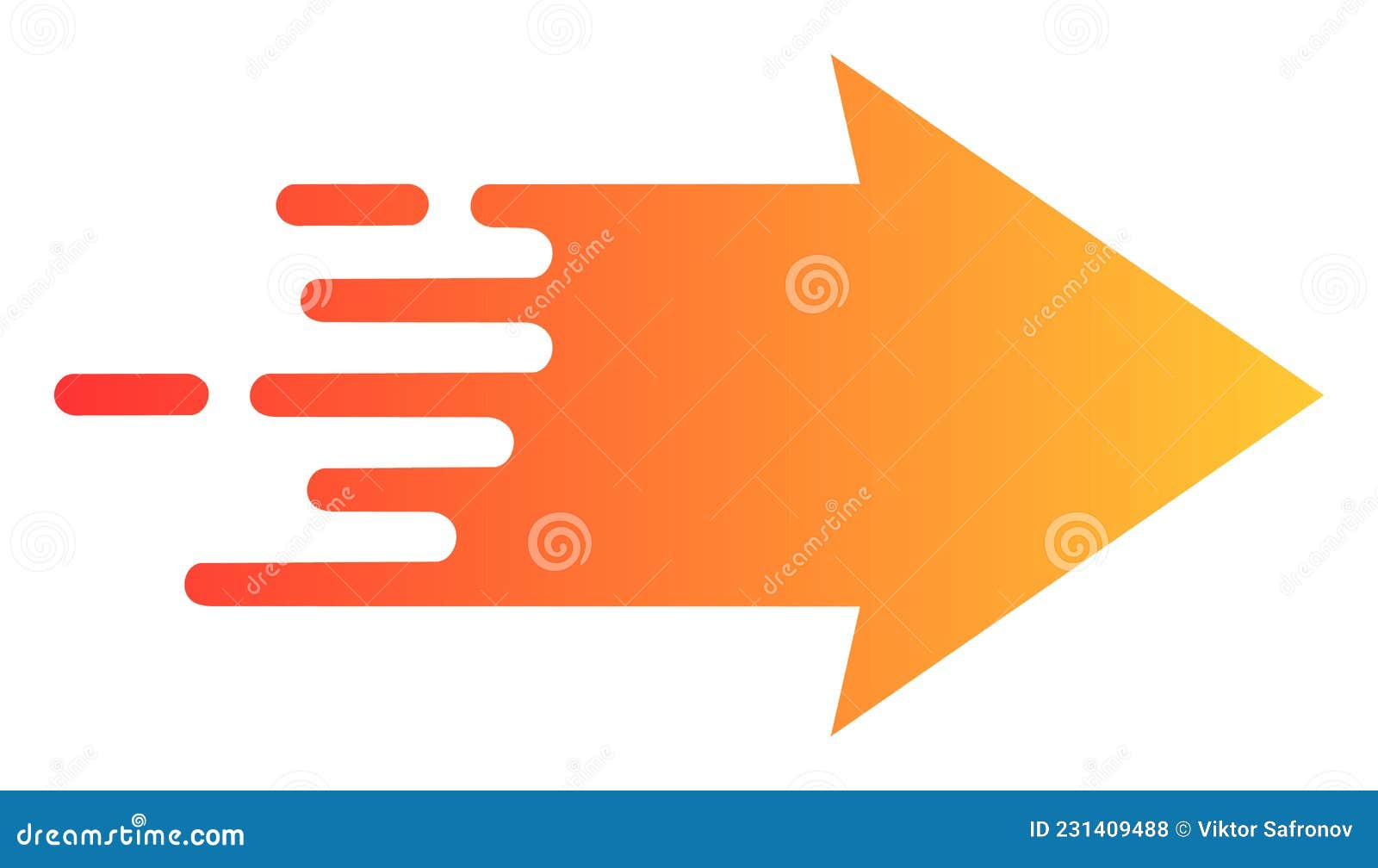 Vector Speed Arrow Flat Icon Image Stock Vector - Illustration of ...