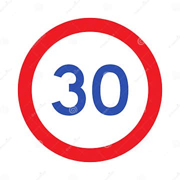Vector 30 Speed Limit Sign stock illustration. Illustration of ...