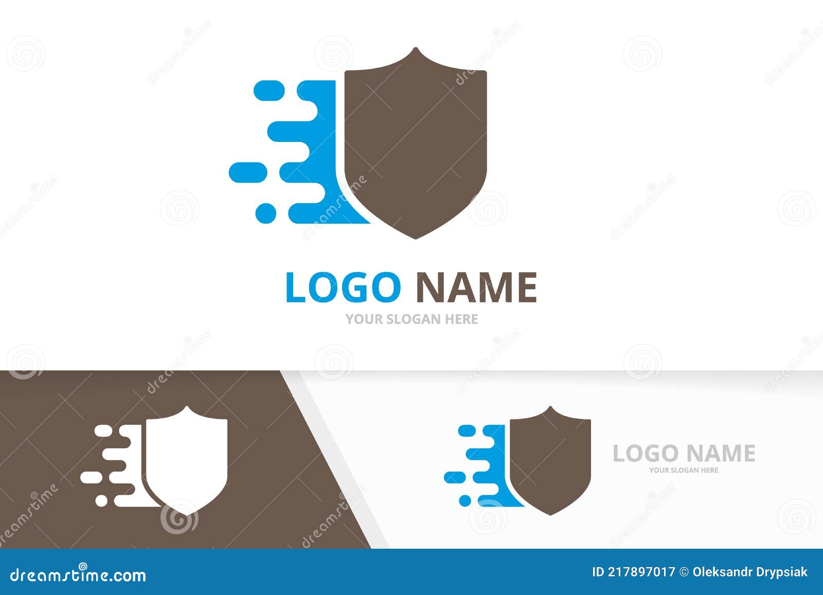Vector Speed Shield Logo Combination. Quick Security Logotype Design ...