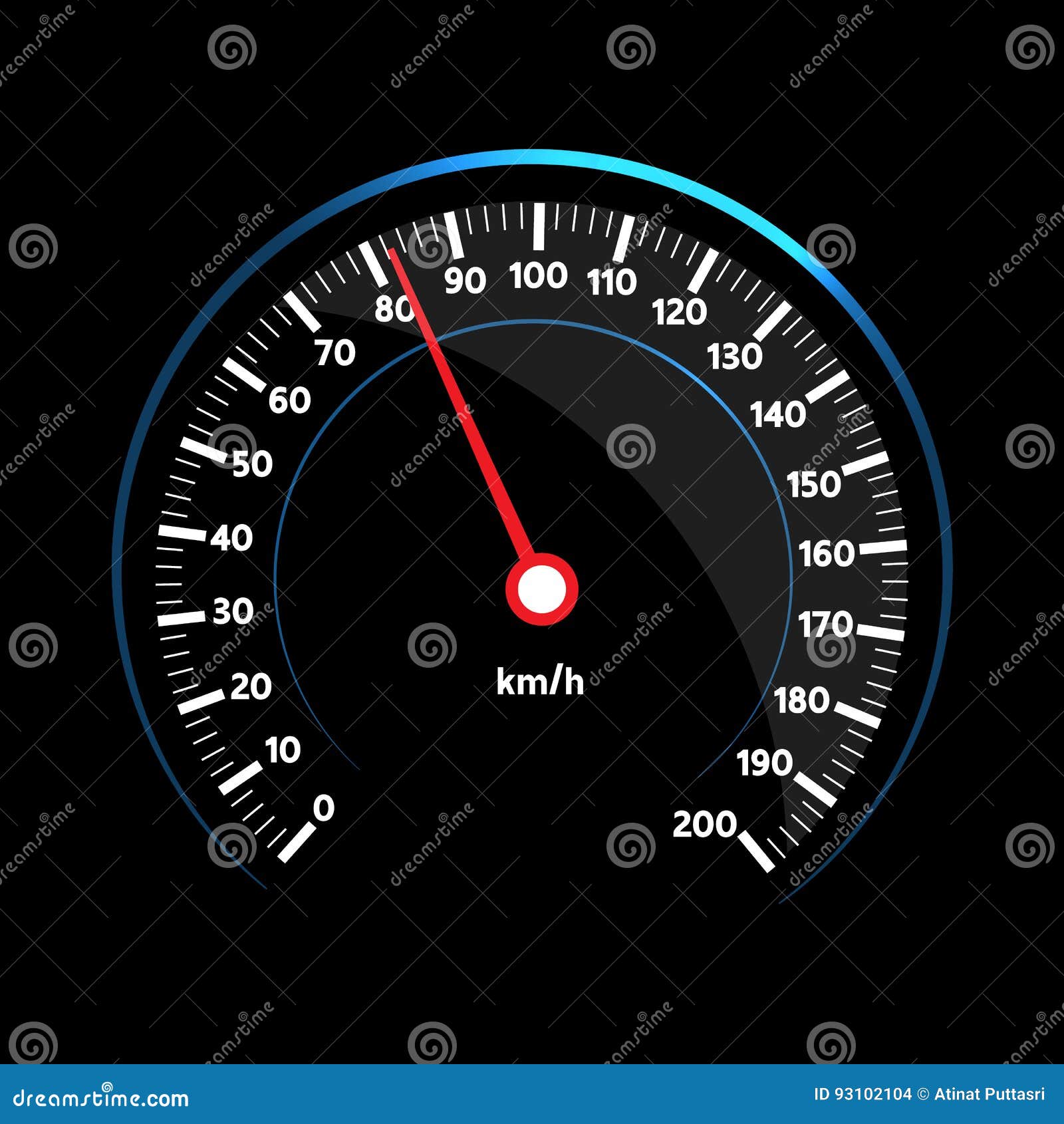 Vector speedometer design stock vector. Illustration of kilometer ...