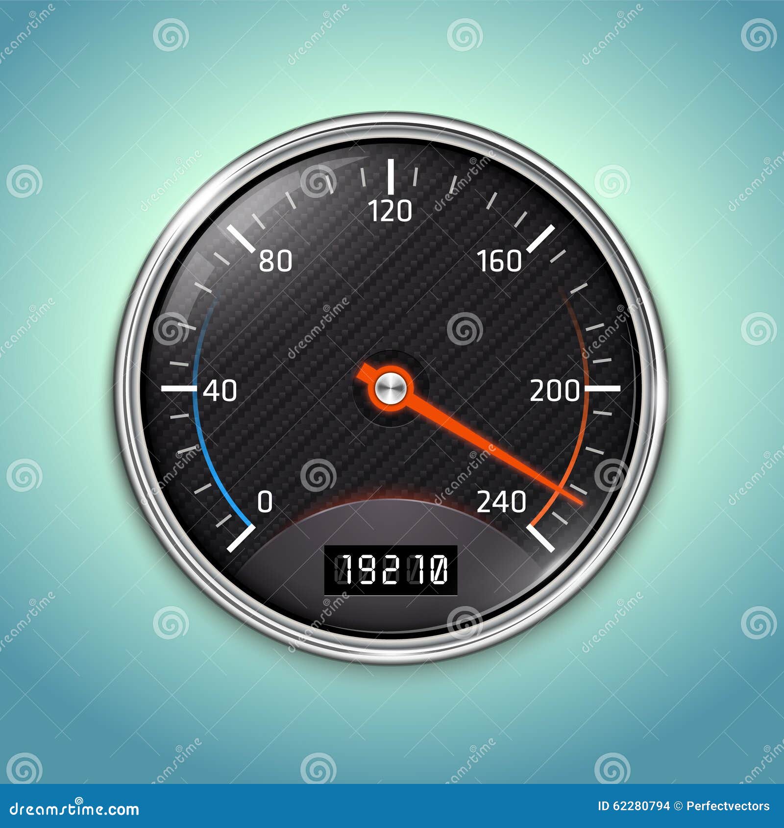 Vector Speedometer Icon stock illustration. Illustration of counter ...