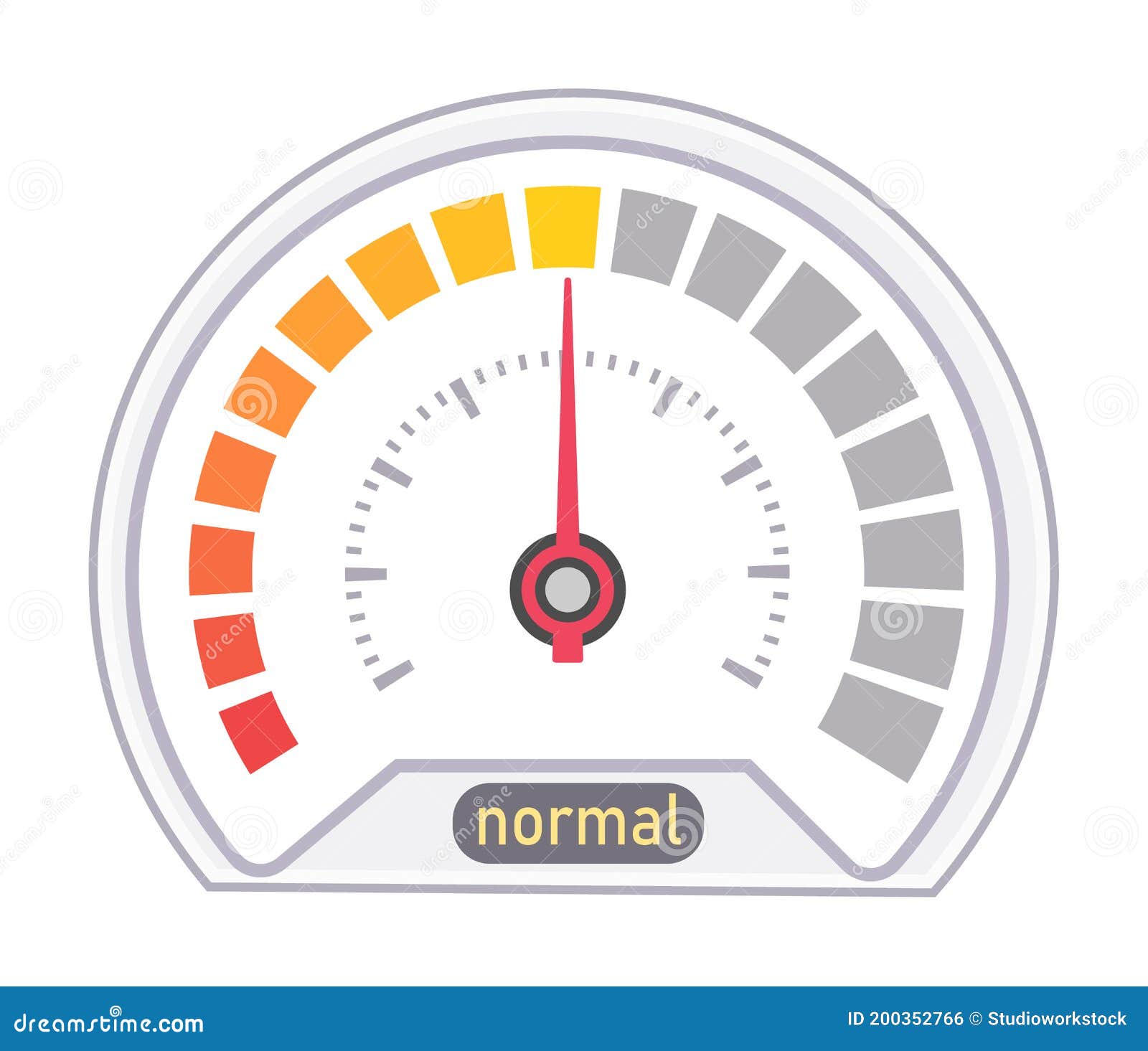 Speed Level Indicator. Low And High Scale. Barometer Level In Black And ...