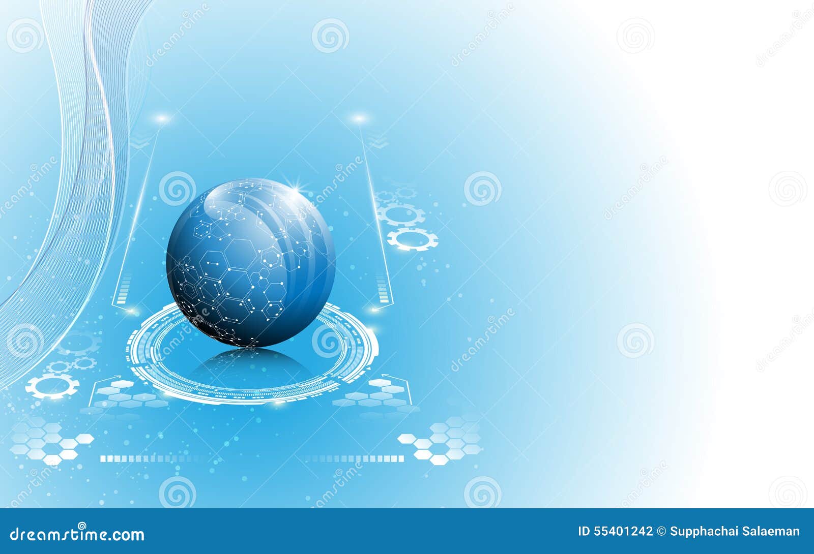 Vector Sphere Science Working Innovation Concept Background Stock ...