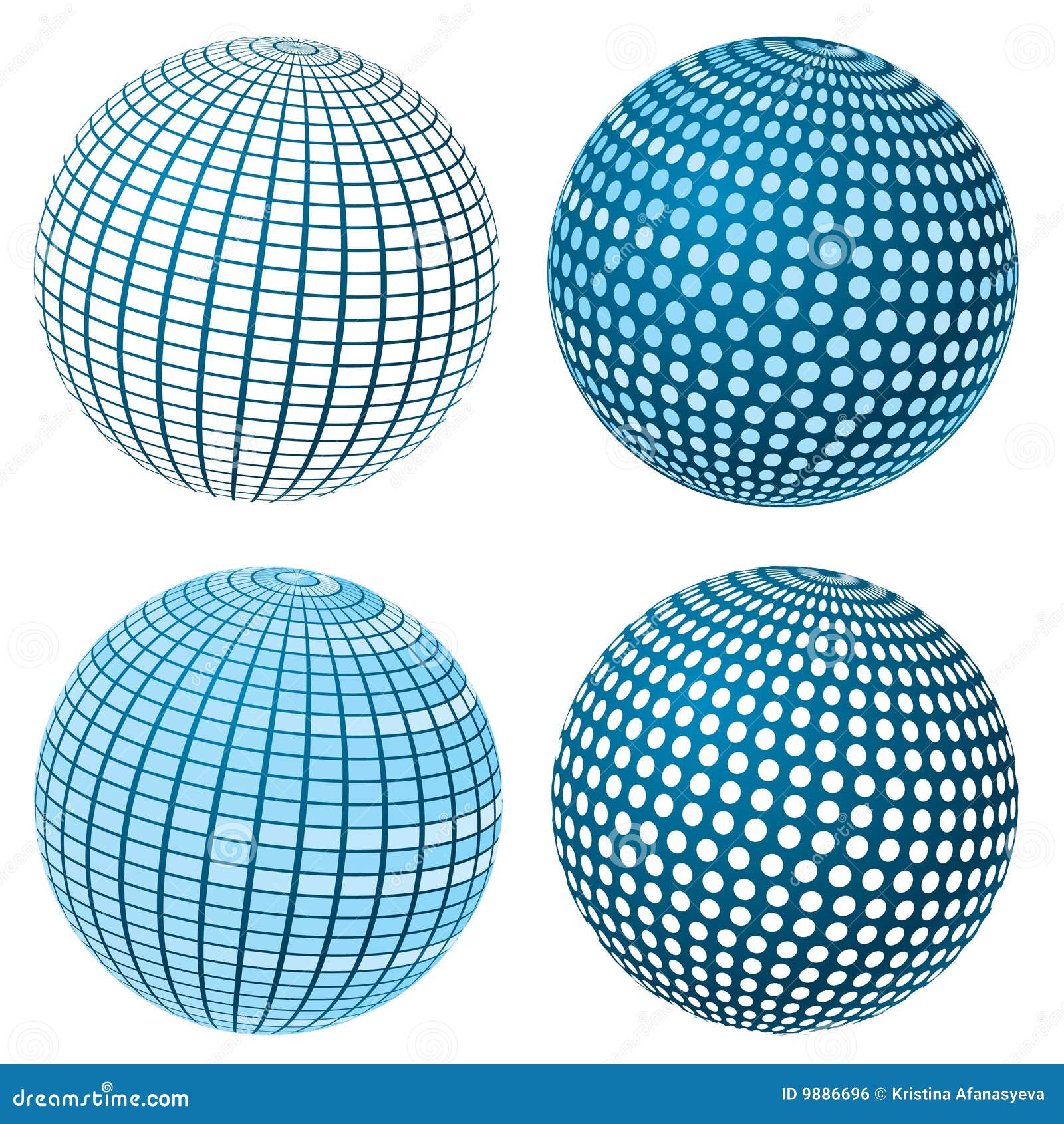 Vector Sphere Set stock vector. Illustration of circle - 9886696