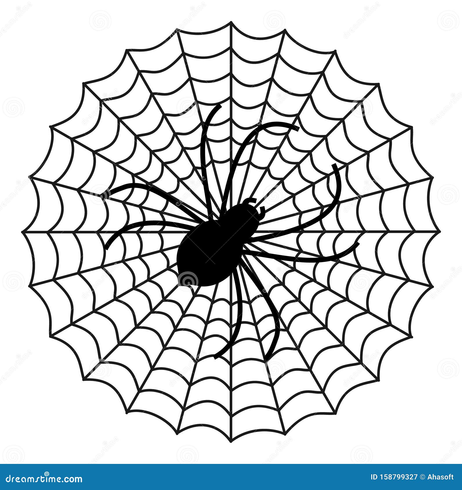 Vector Flat Spider Net Icon Stock Vector - Illustration of vector, icon ...