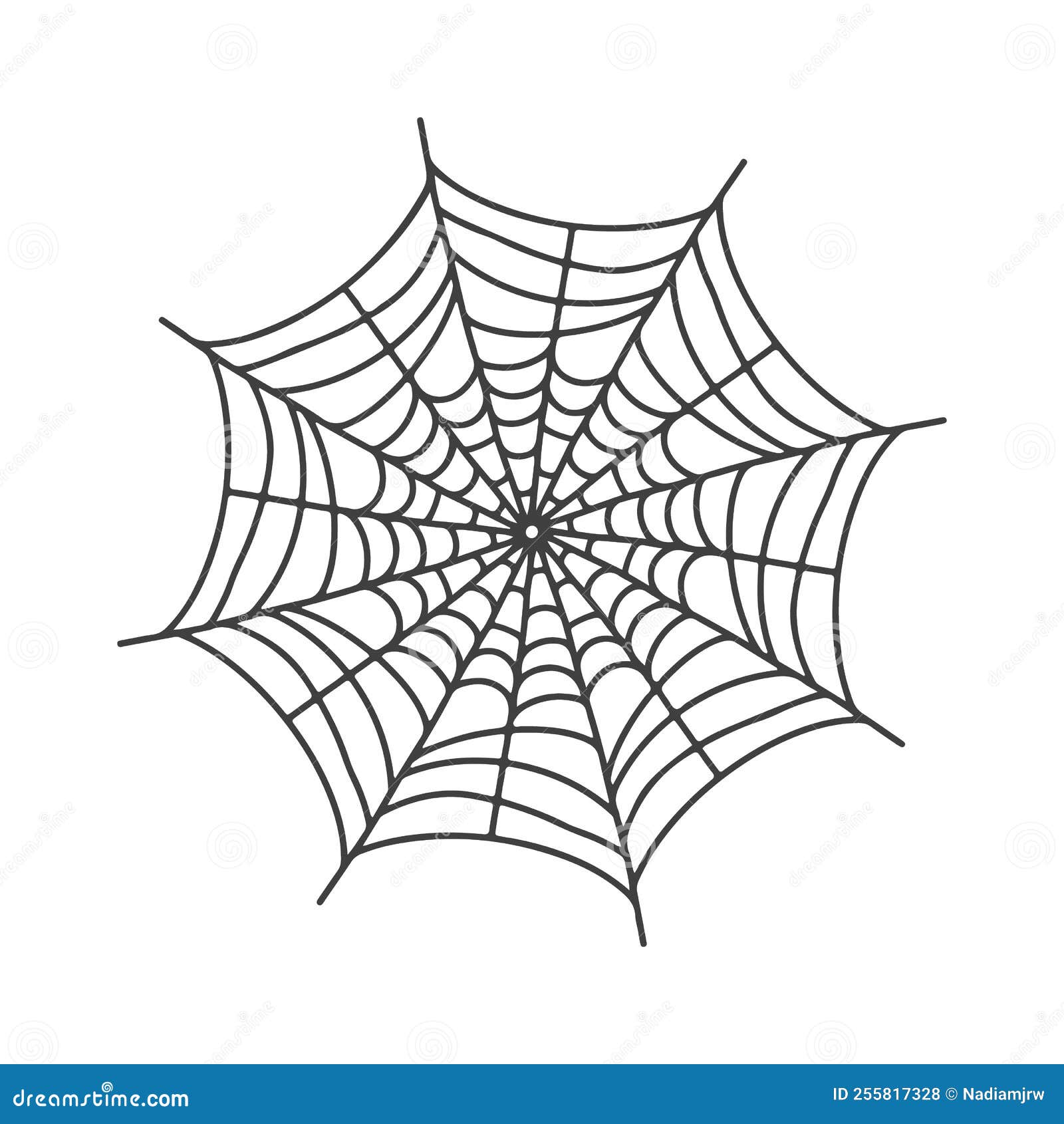 Vector Spider Web Icon on White for Halloween. Stock Vector ...