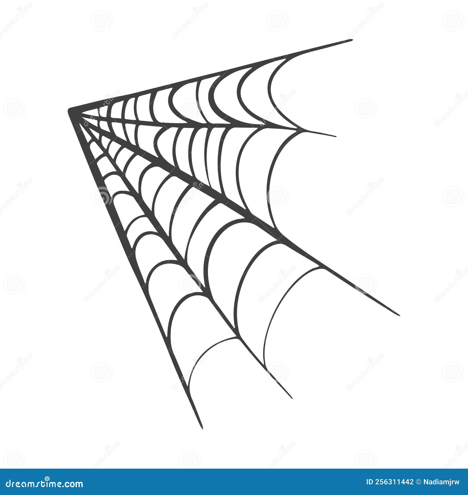 Vector Spider Web Icon on White for Halloween. Stock Vector ...
