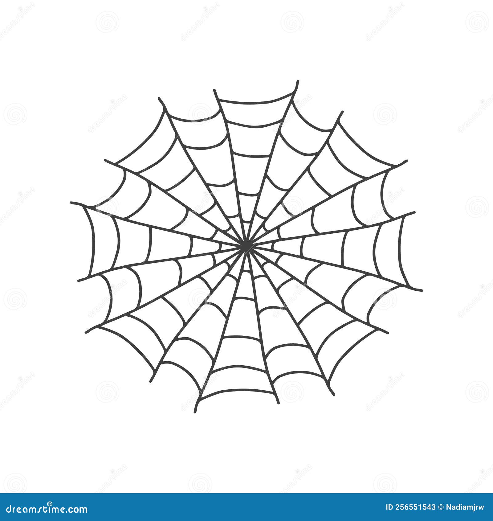 Vector Spider Web Icon on White for Halloween. Stock Vector ...