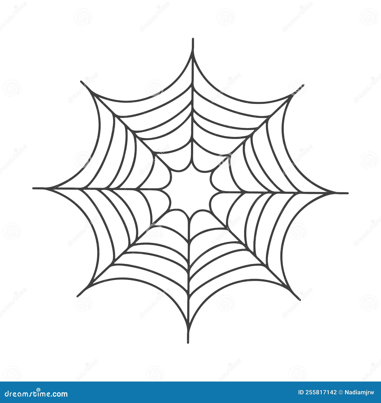 Vector Spider Webi Con on White for Halloween. Stock Vector ...