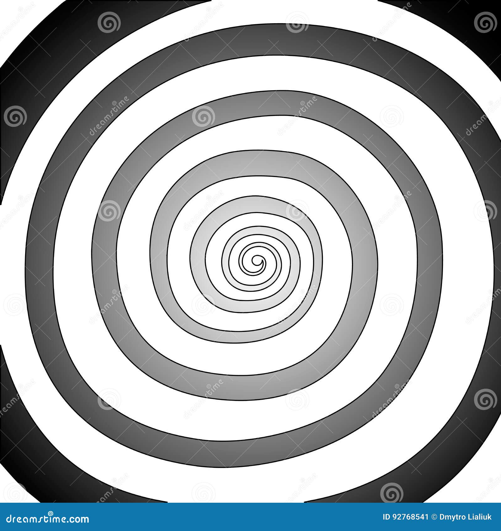 Vector Spiral, Background. Hypnotic, Dynamic Vortex. Stock Illustration ...