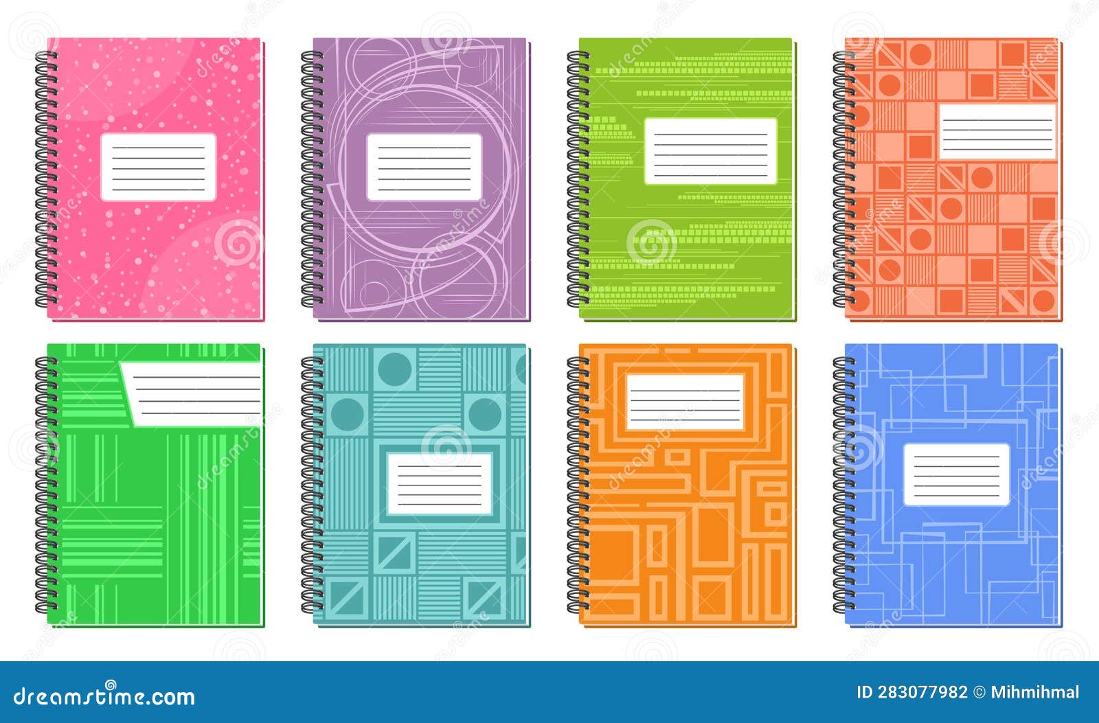 Vector Spiral Notebook Covers Stock Vector - Illustration of book ...