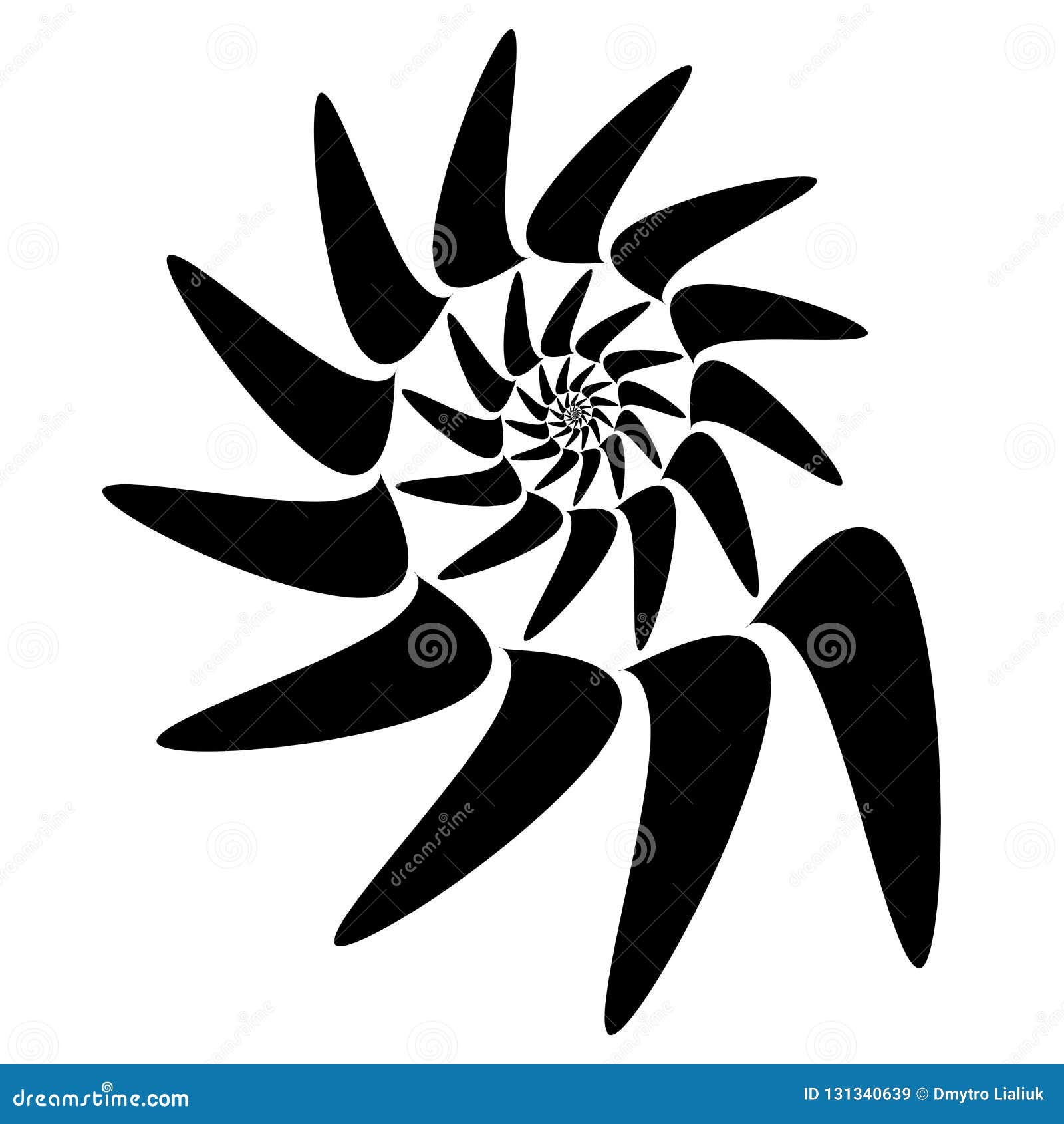 Vector Spiral on White Background. Hypnosis Effect, Abstract Pattern ...