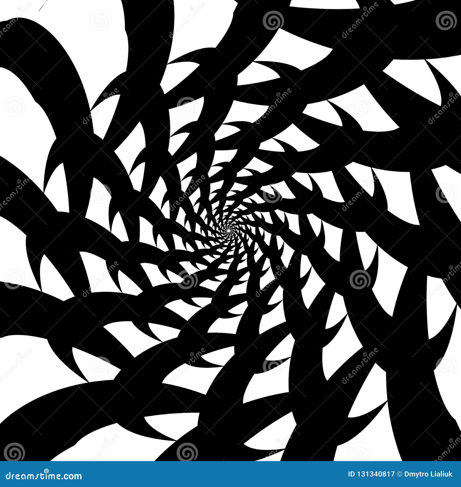 Vector Spiral on White Background. Hypnosis Effect, Abstract Pattern ...