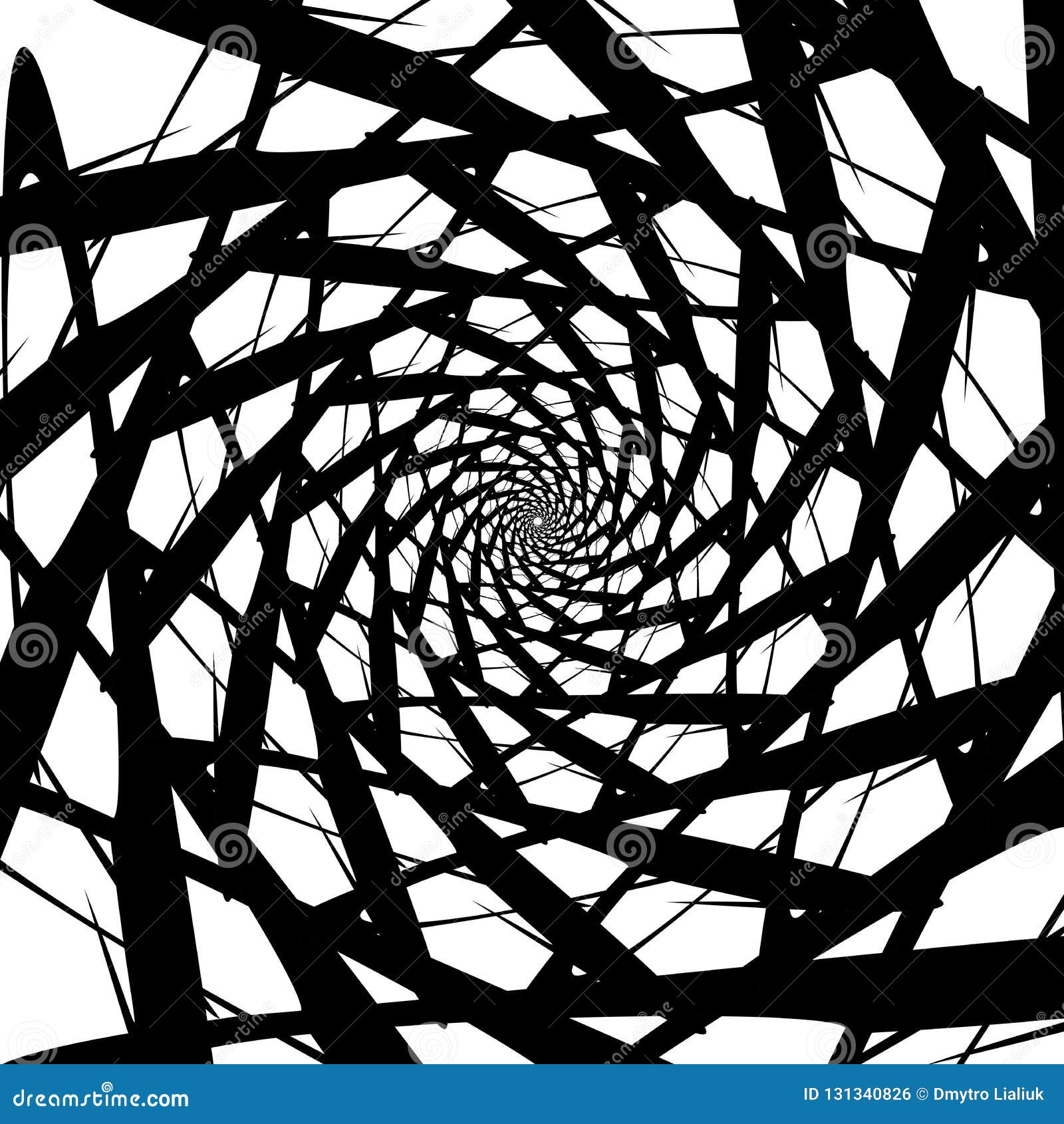 Vector Spiral on White Background. Hypnosis Effect, Abstract Pattern ...