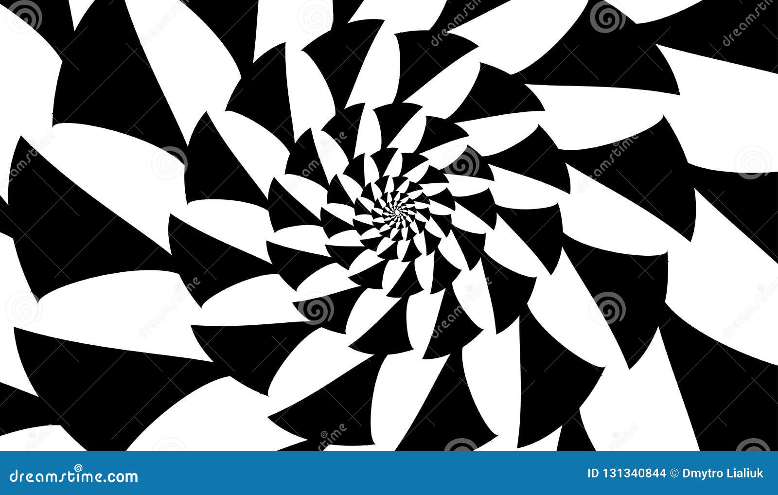 Vector Spiral on White Background. Hypnosis Effect, Abstract Pattern ...