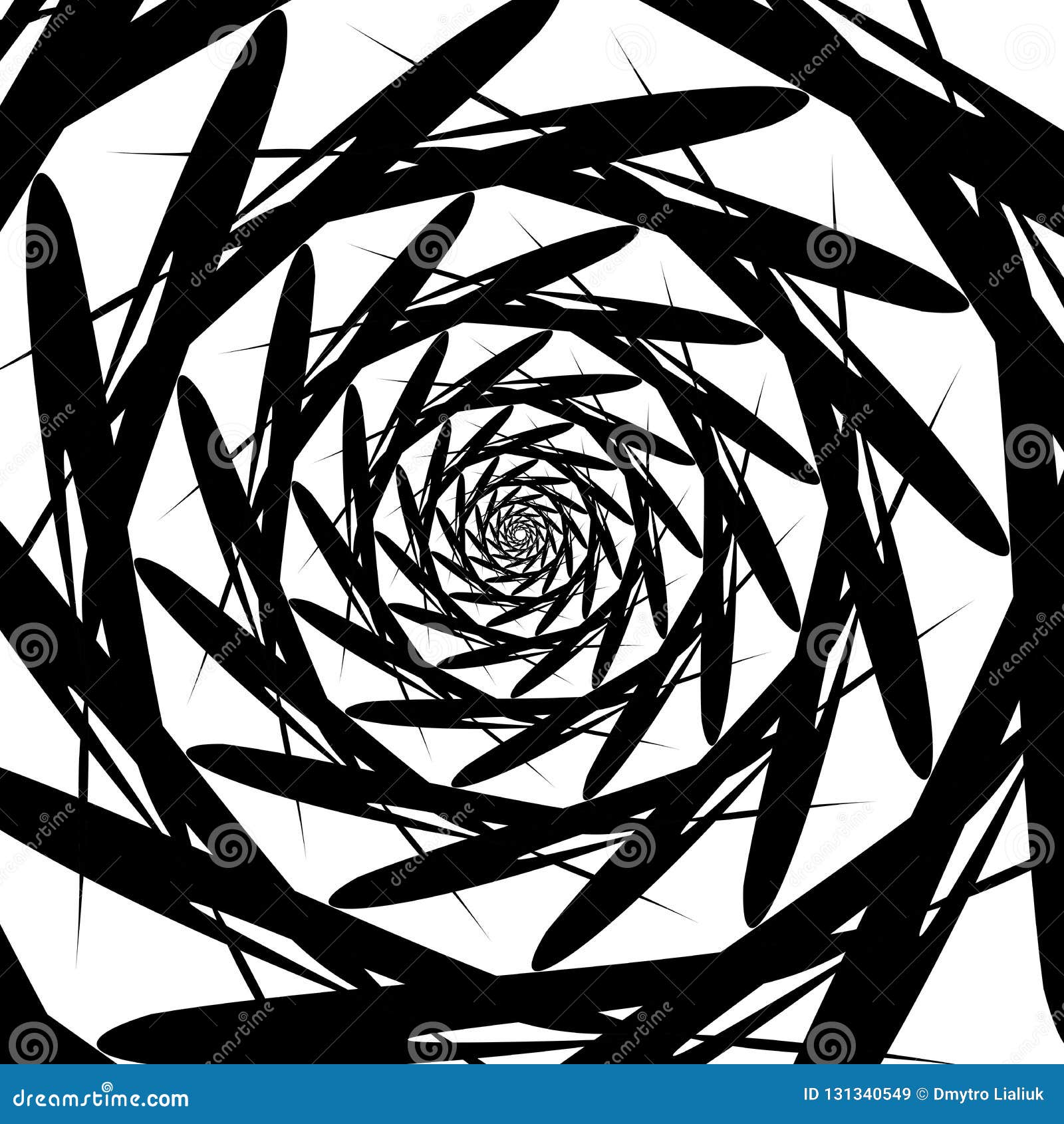 Vector Spiral on White Background. Hypnosis Effect, Abstract Pattern ...