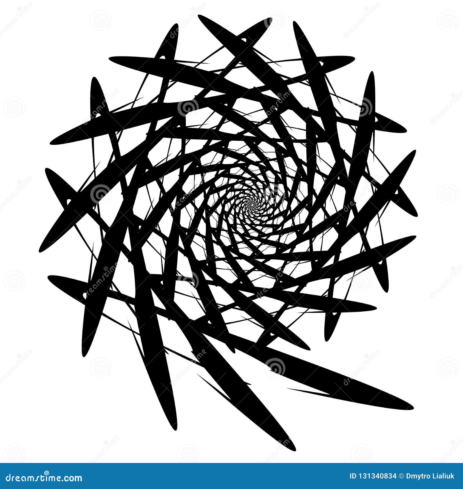 Vector Spiral on White Background. Hypnosis Effect, Abstract Pattern ...