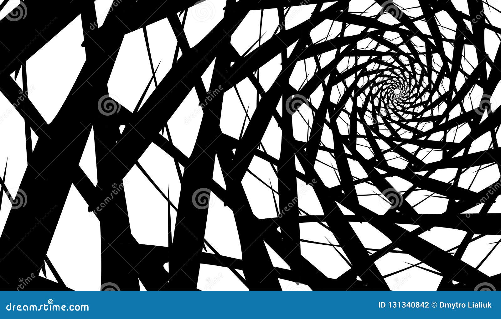 Vector Spiral on White Background. Hypnosis Effect, Abstract Pattern ...