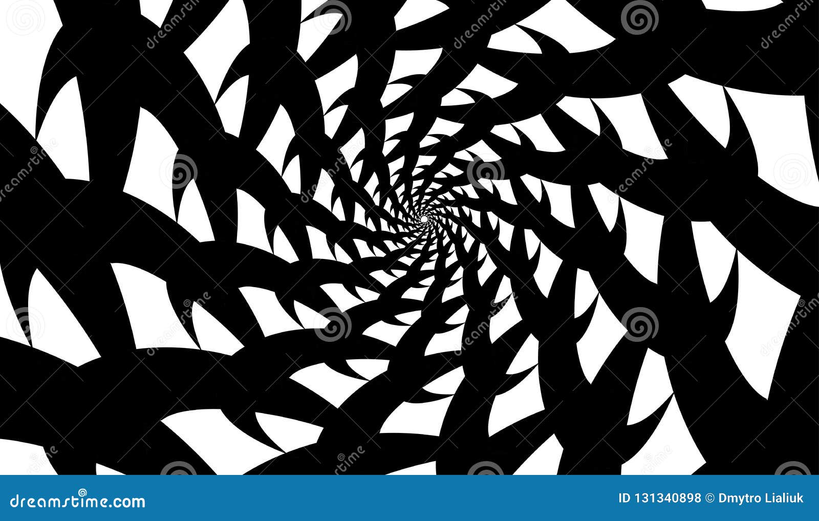 Vector Spiral on White Background. Hypnosis Effect, Abstract Pattern ...