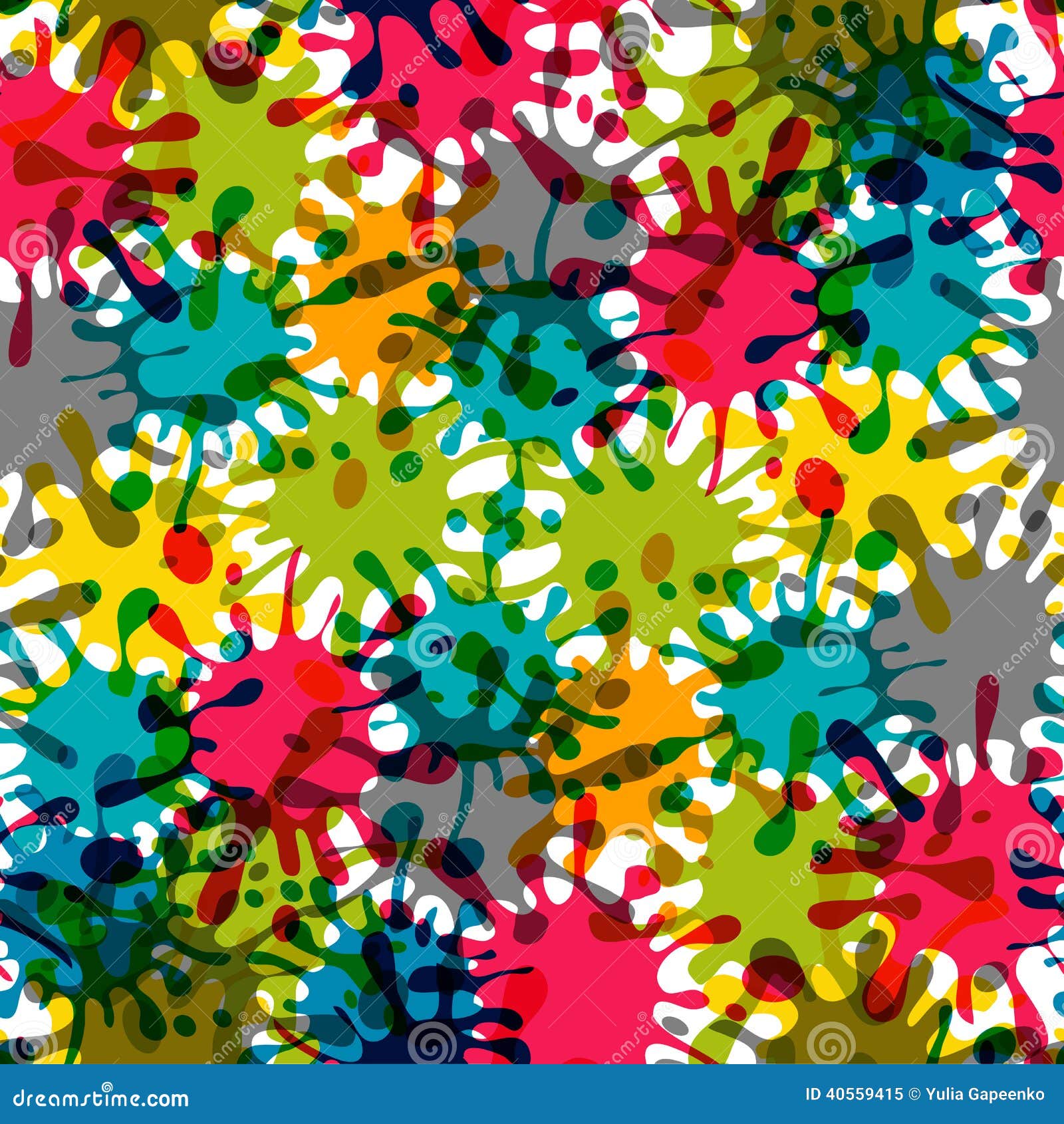 Vector Splash Abstract Seamless Pattern Background Stock Vector ...