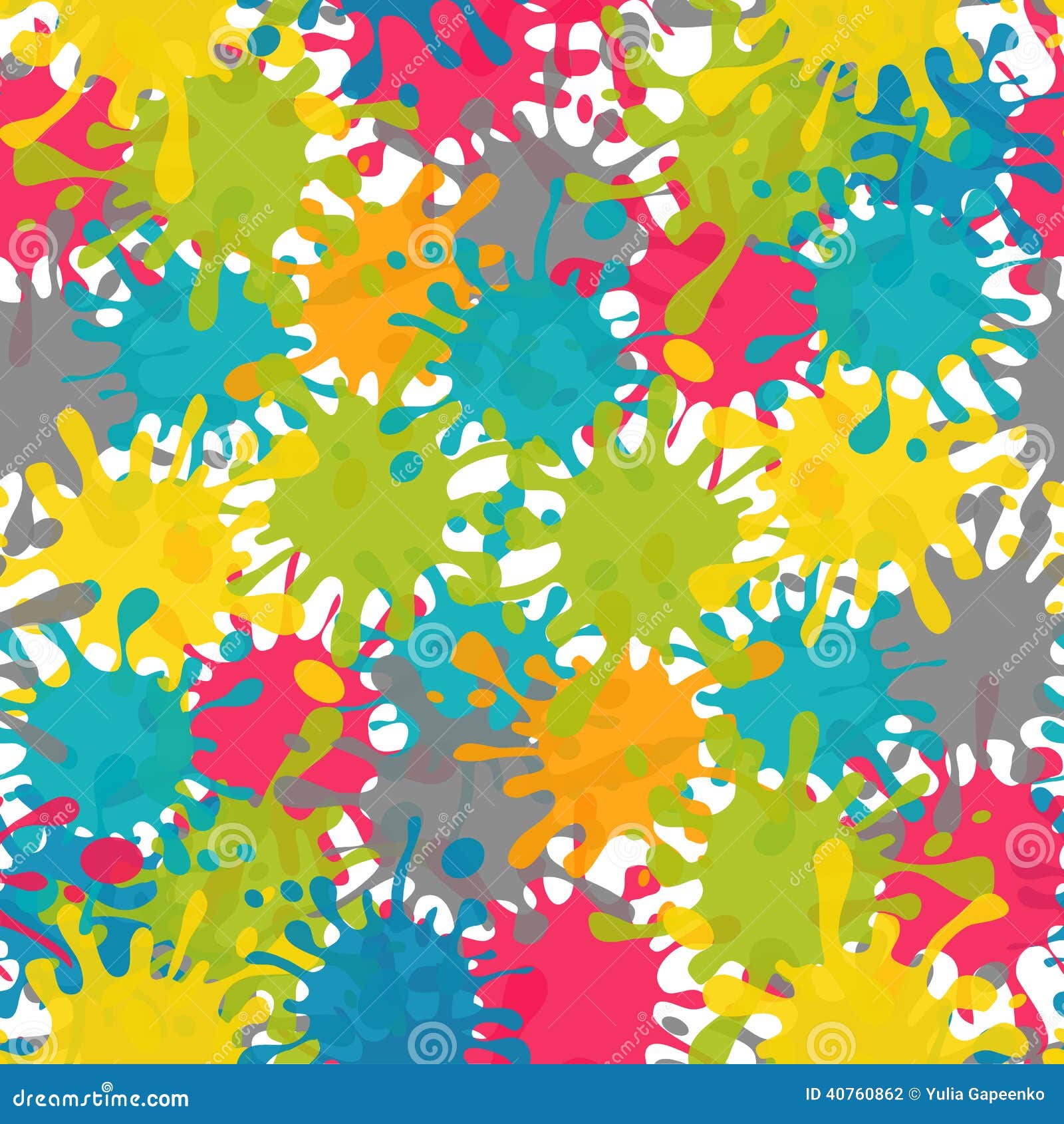 Vector Splash Abstract Seamless Pattern Background Stock Vector ...