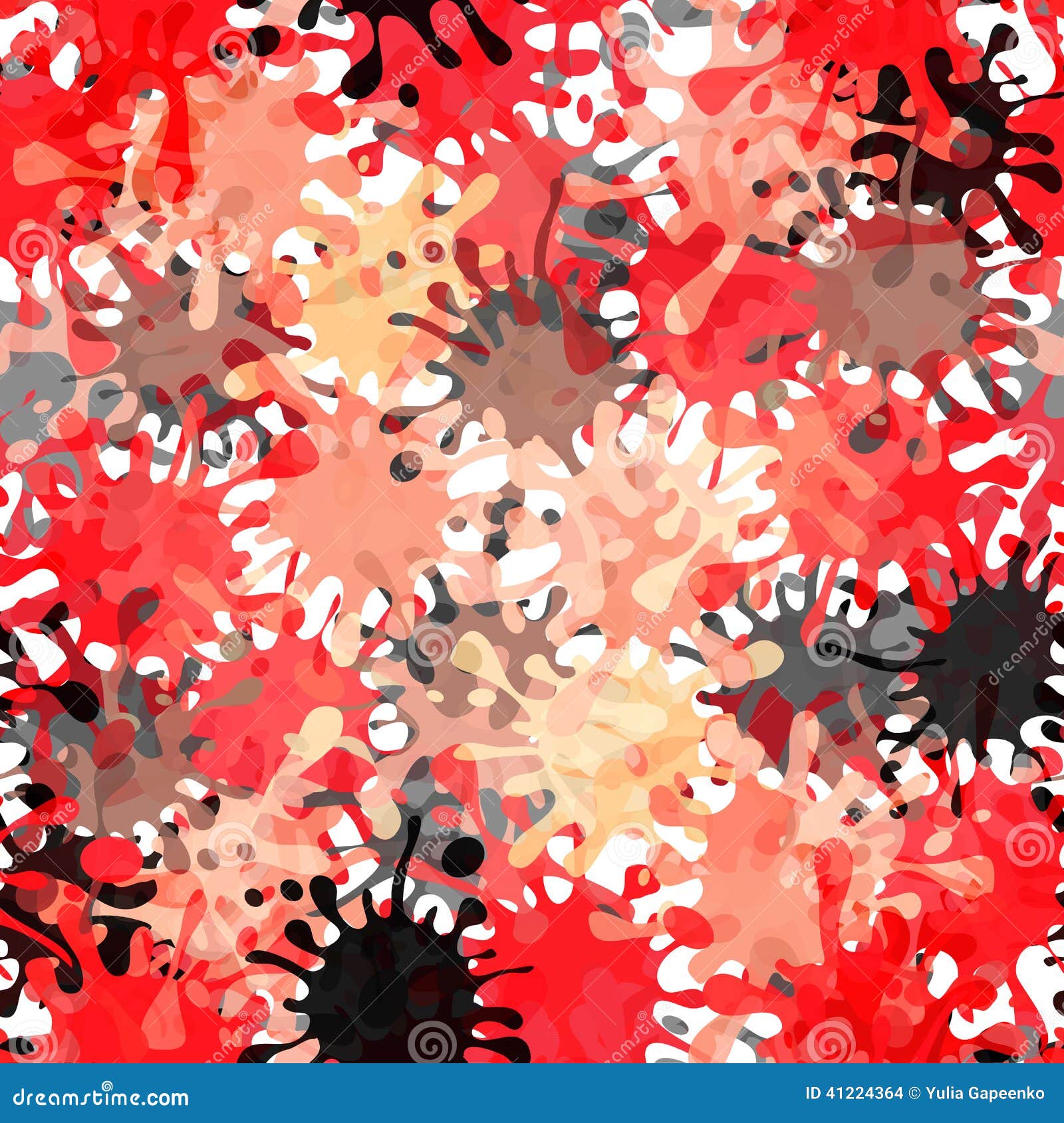 Vector Splash Abstract Seamless Pattern Background Stock Vector ...