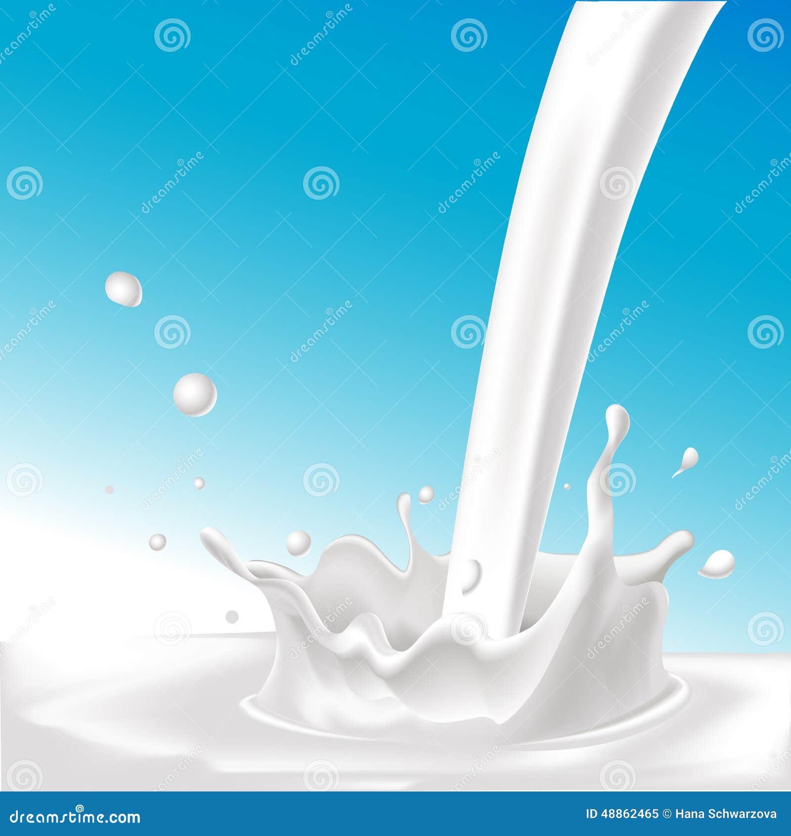 Vector Splash with Pouring Milk - Illustration Stock Vector ...