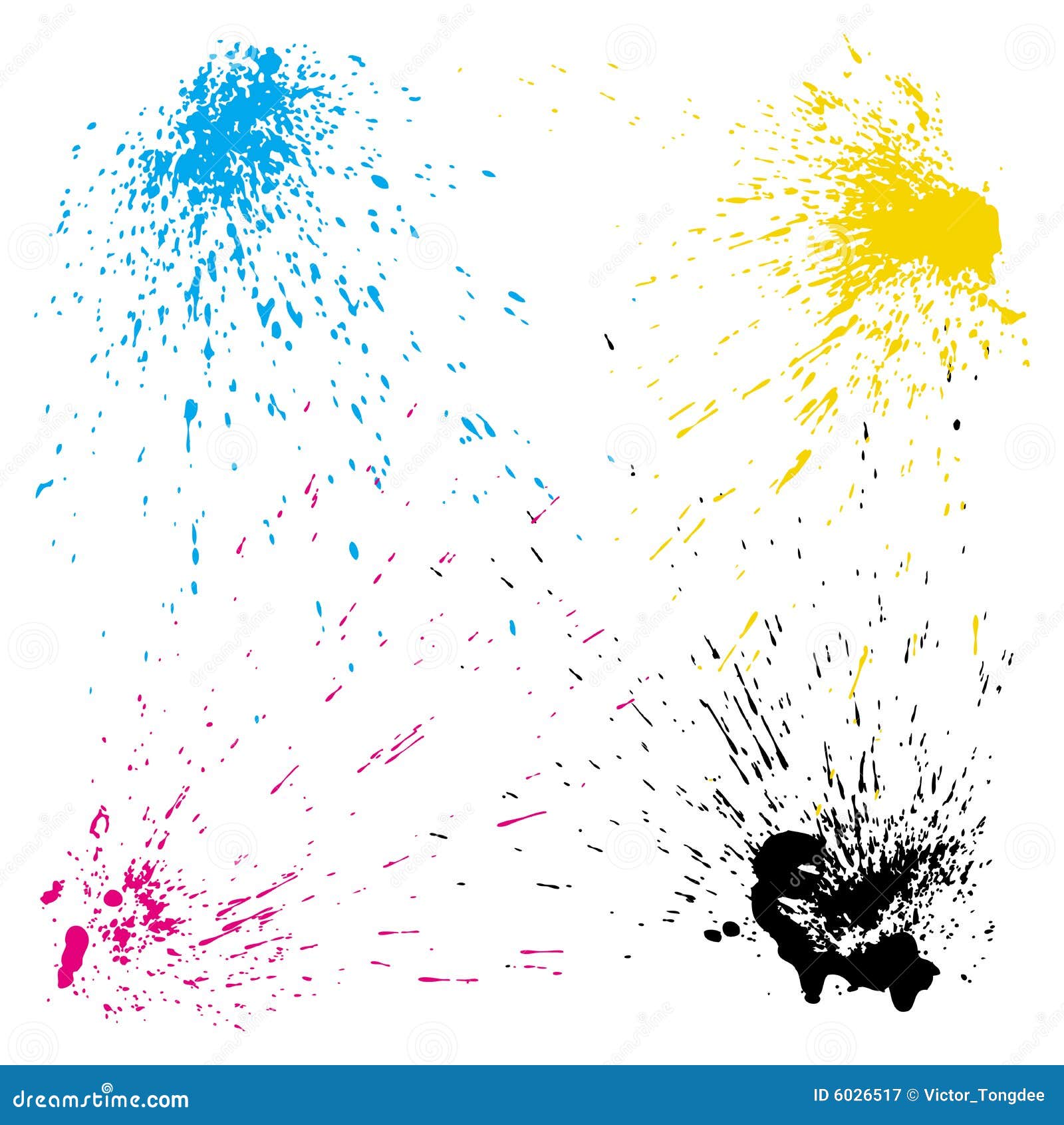 Vector splashes set stock vector. Illustration of editable - 6026517