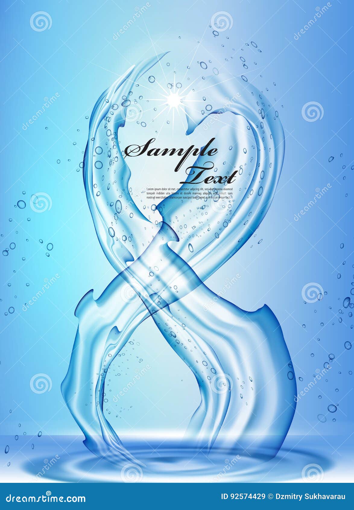 Vector Splashing Water Background. Stock Vector - Illustration of ...