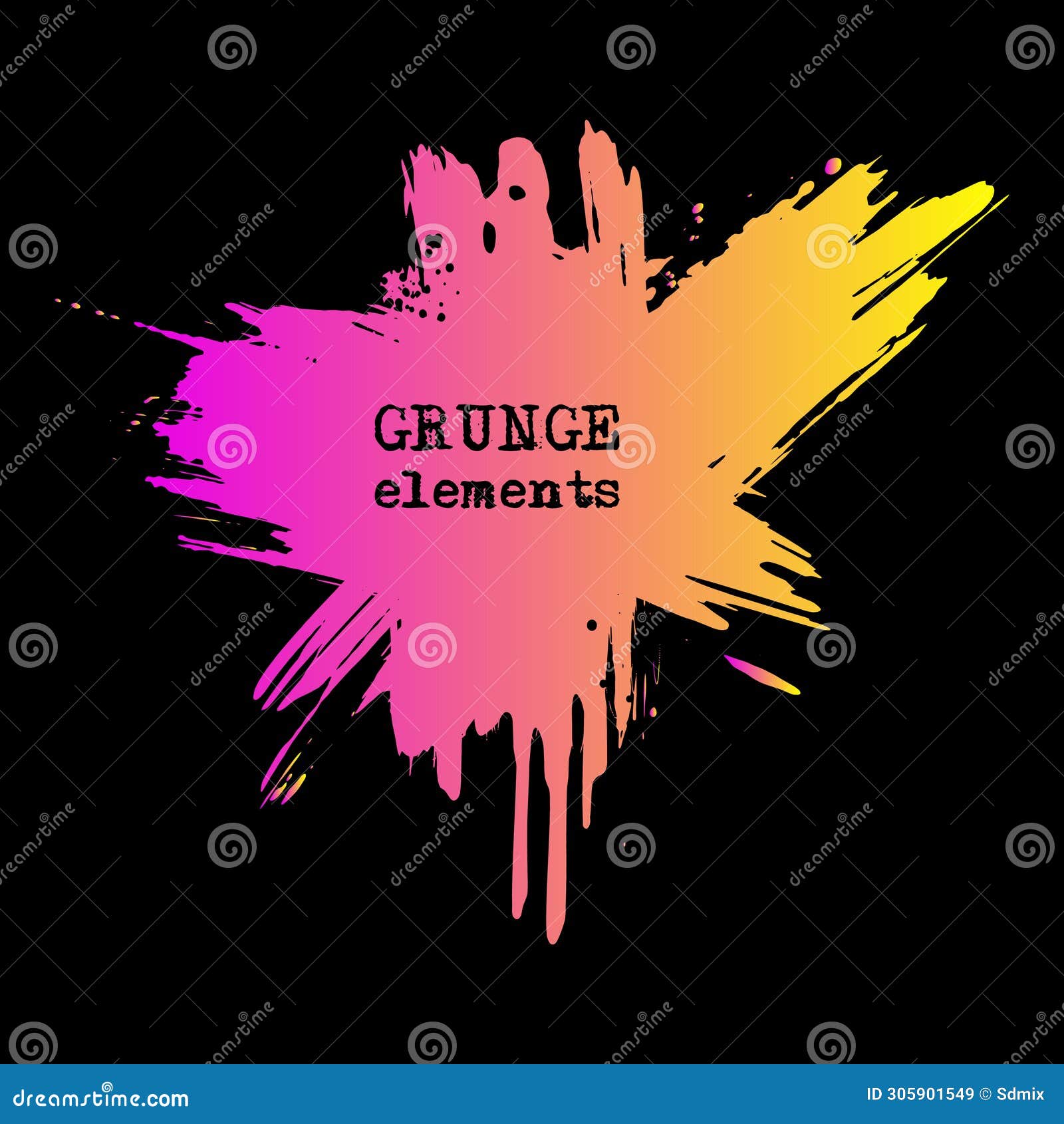 Vector Splats Splashes and Blobs of Gradient Ink Paint in Different ...