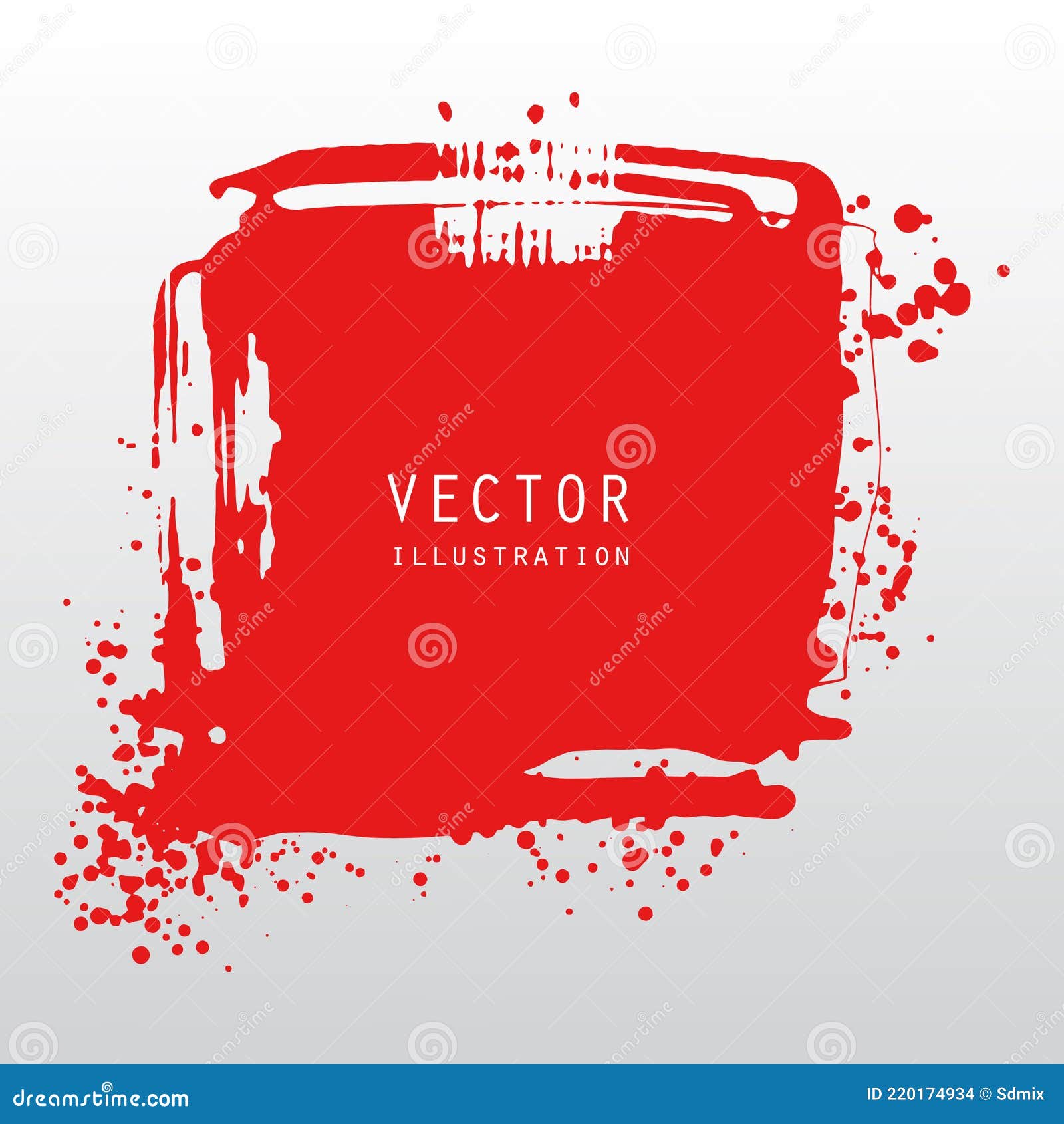 Vector Splats Splashes and Blobs of Red Ink Paint in Different Shapes ...