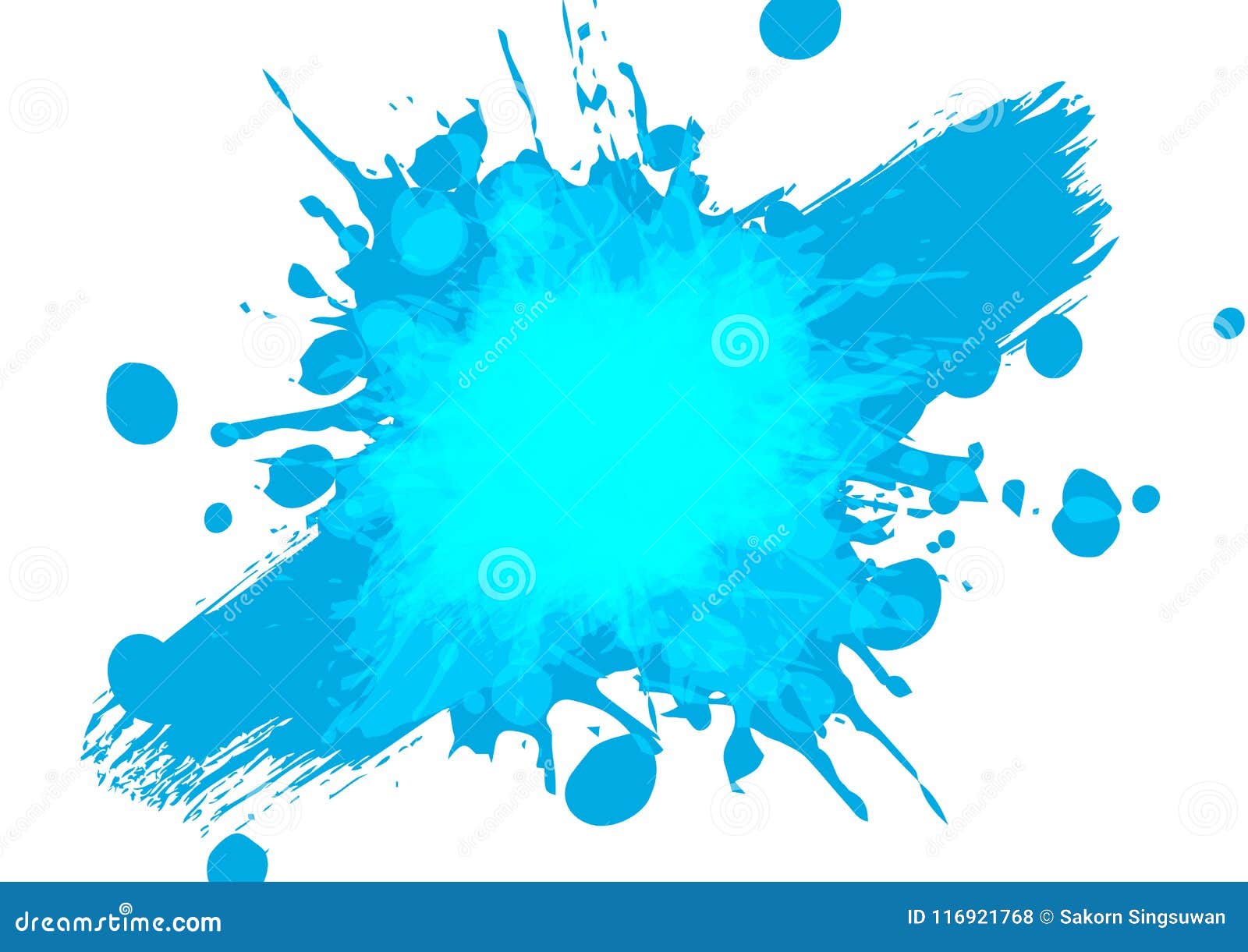 Vector Splatter Blue Color Background Design. Illustration Vector ...