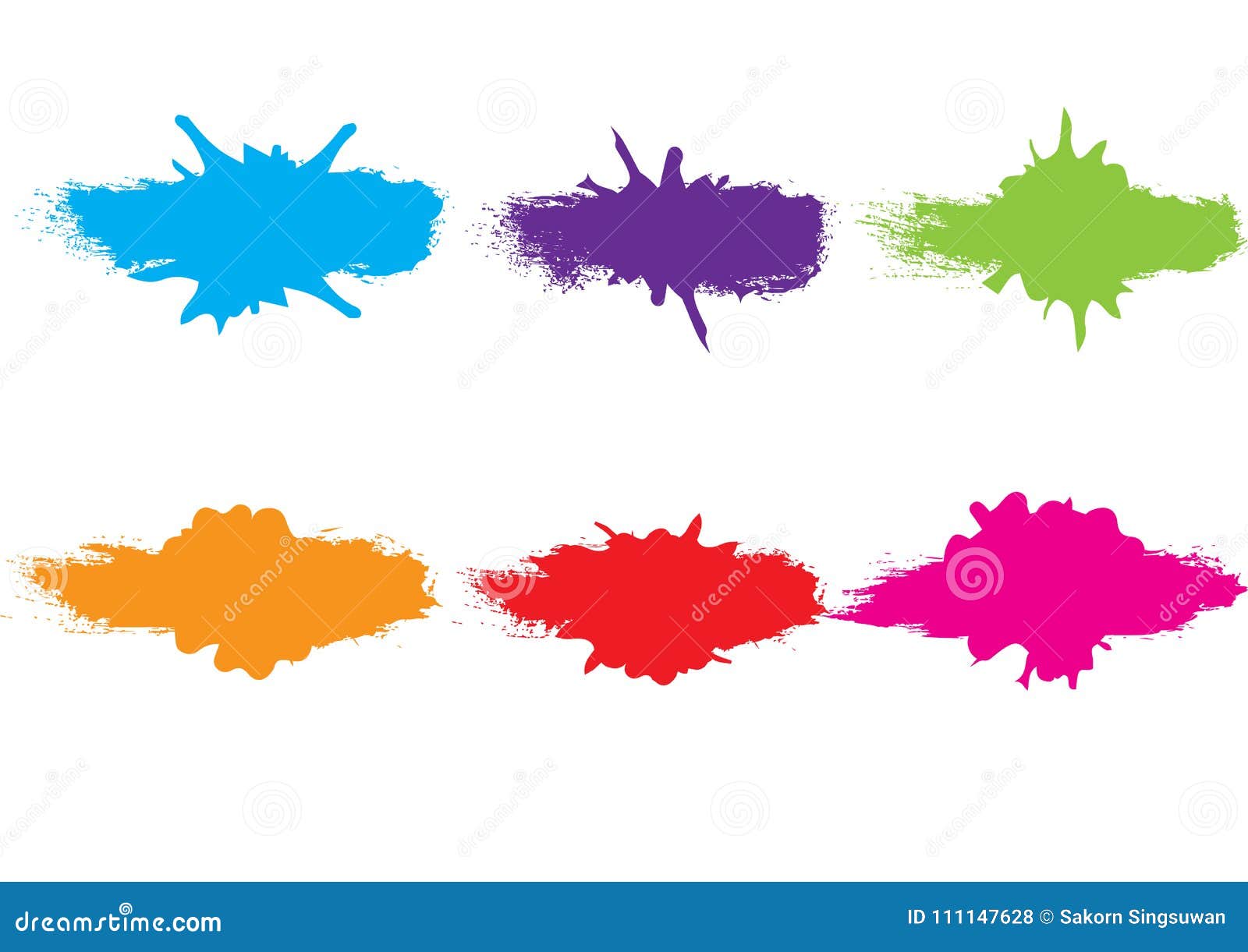 Vector Splatter Set Color Design. Illustration Design Stock Vector ...