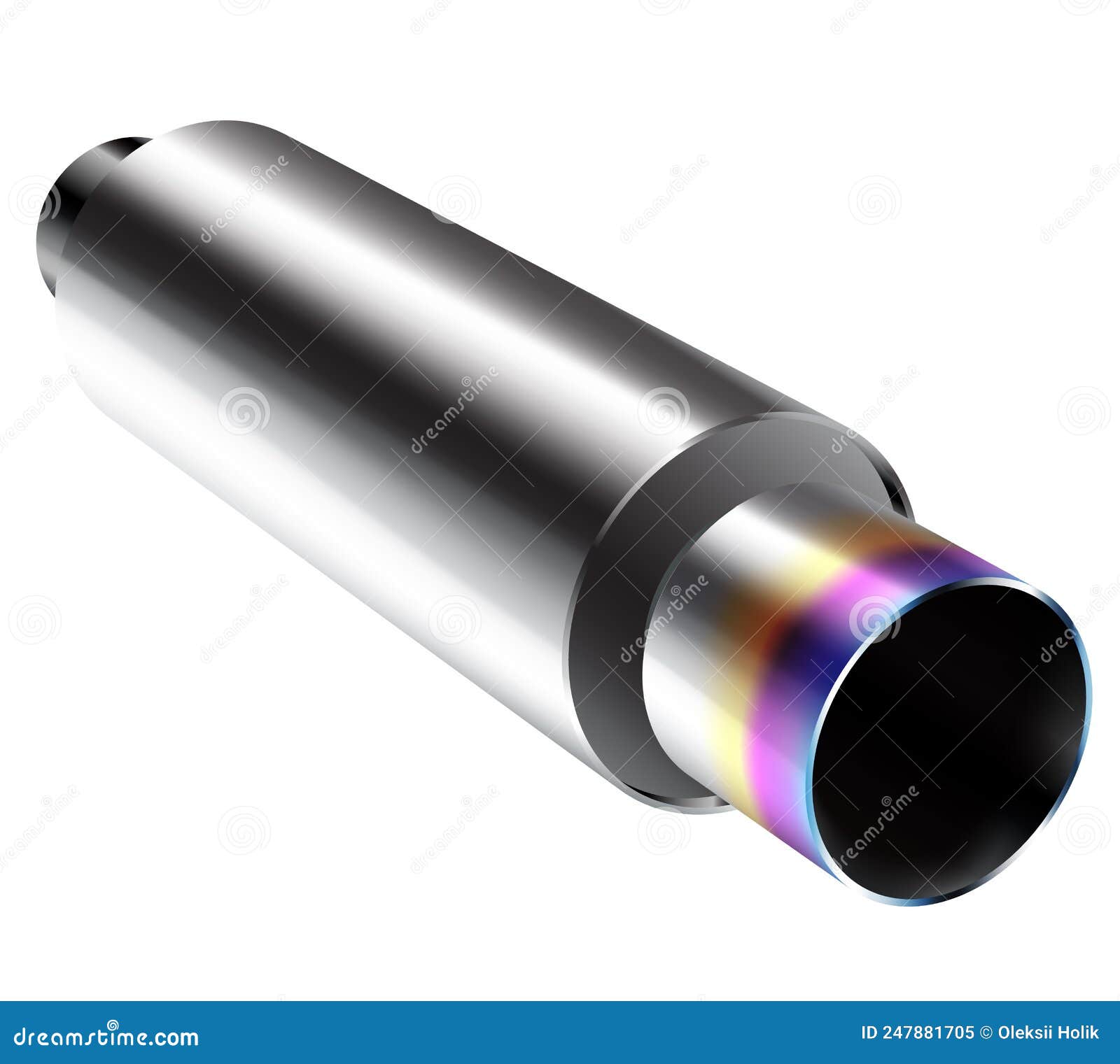 Vector Sport Exhaust Pipe, Car Part Silencer Stock Vector ...
