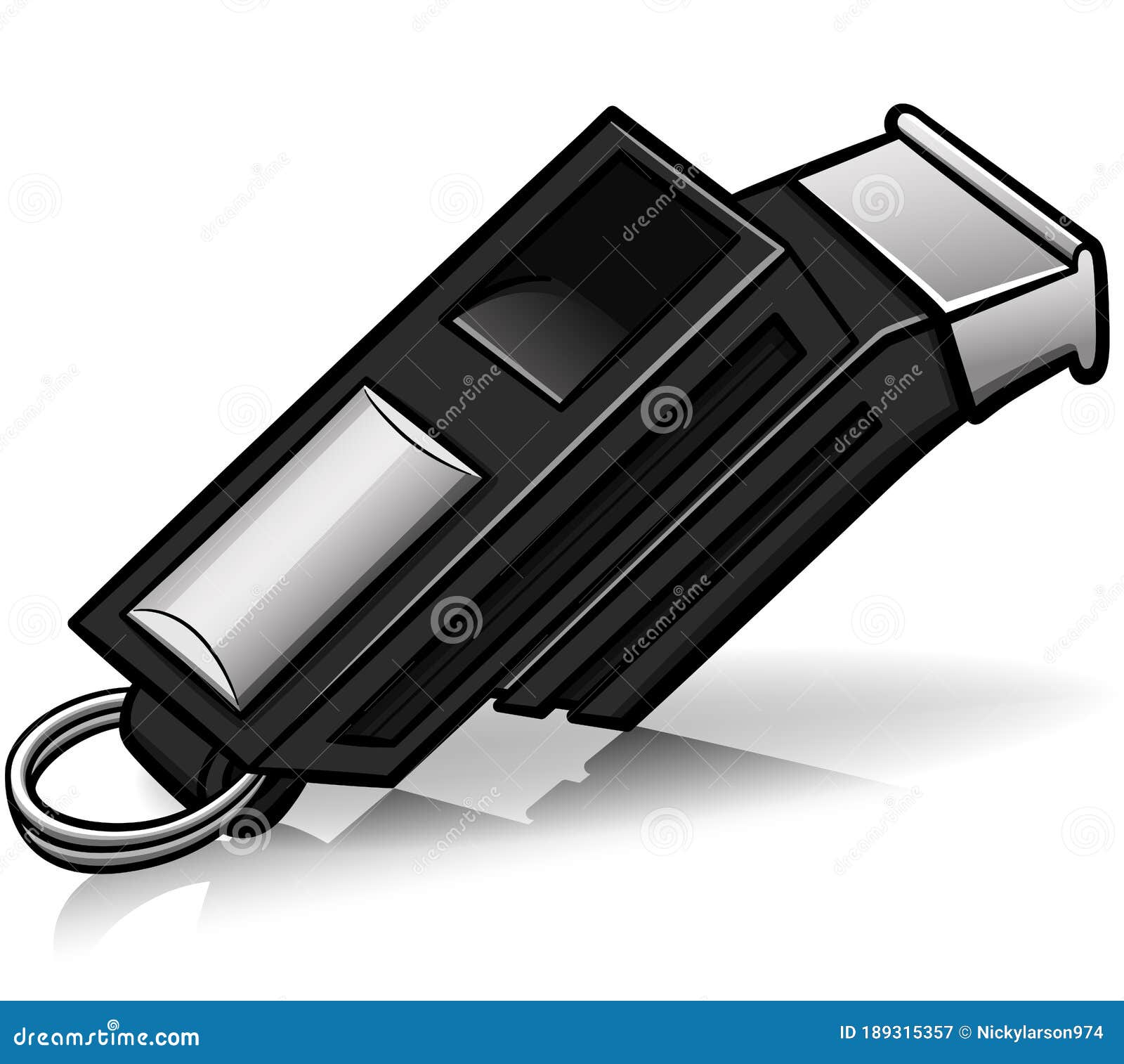 Vector Sport Whistle Cartoon Isolated Stock Vector - Illustration of ...